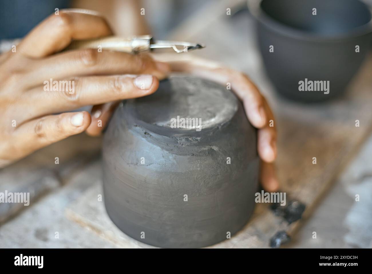 Ceramic workshop. The process of creating pottery Stock Photo - Alamy