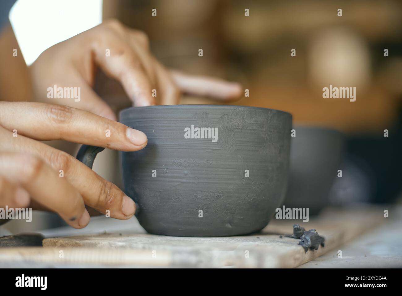Ceramic workshop. The process of creating pottery Stock Photo - Alamy