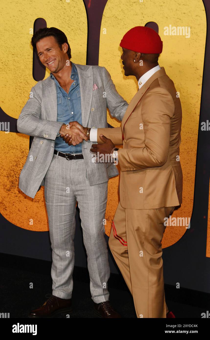 LOS ANGELES, CALIFORNIA - AUGUST 27: (L-R) Scott Eastwood and Tyrese ...
