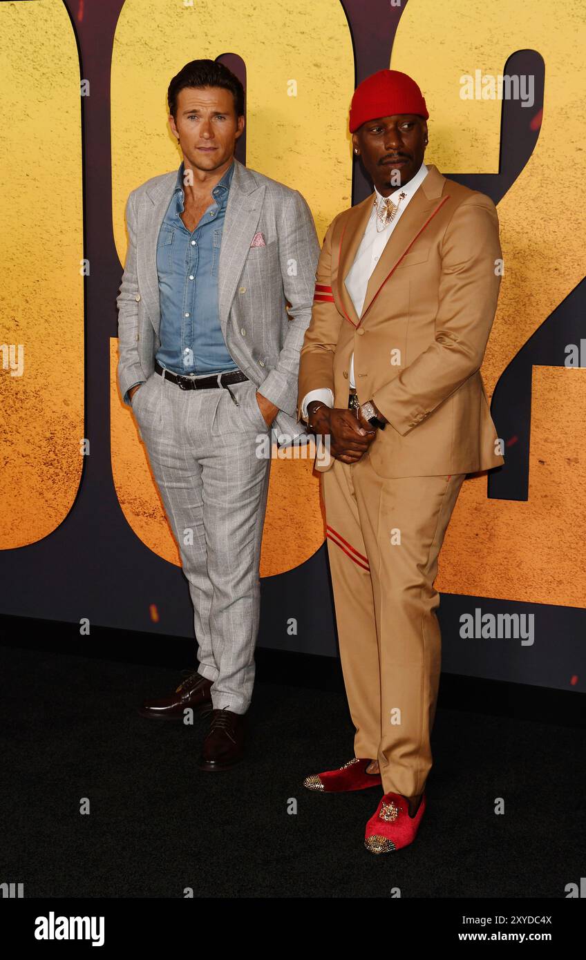 LOS ANGELES, CALIFORNIA - AUGUST 27: (L-R) Scott Eastwood and Tyrese ...