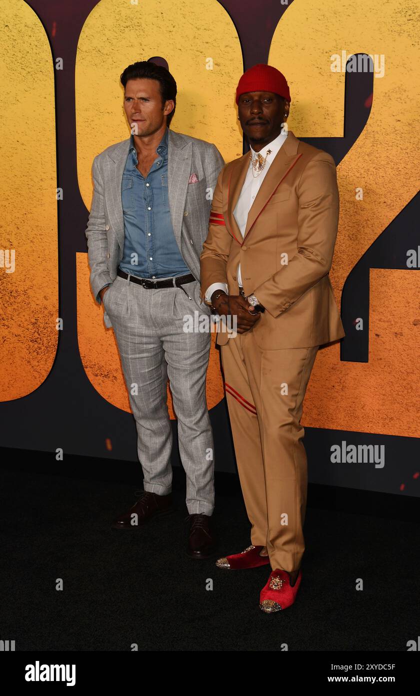 LOS ANGELES, CALIFORNIA - AUGUST 27: (L-R) Scott Eastwood and Tyrese ...