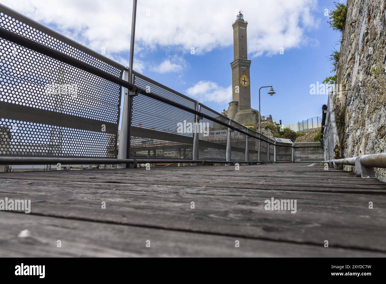 The lighthouse of Genoa, called Lanterna, symbol of the italian city ...
