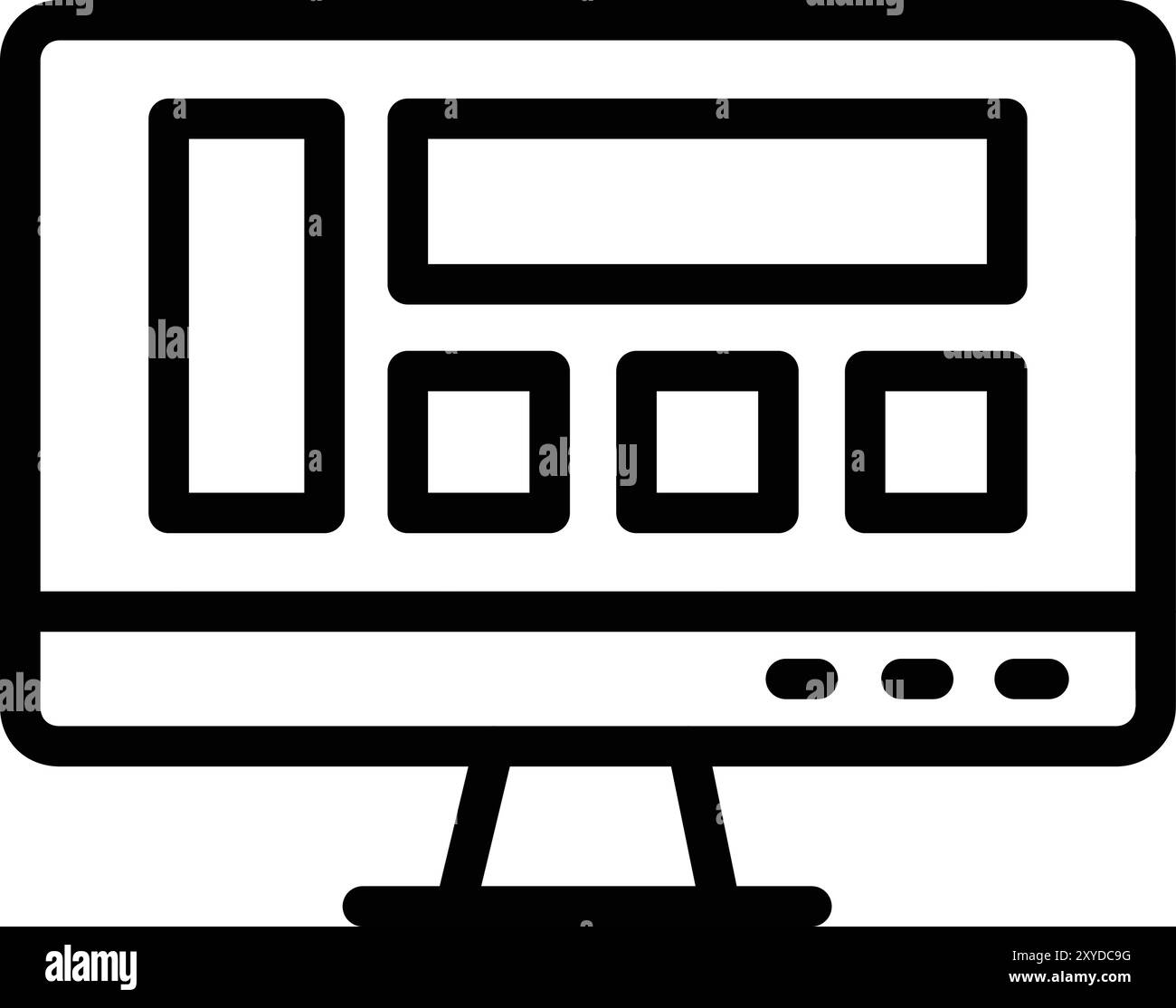 Design layout concept icon Black and White Stock Photos & Images - Alamy
