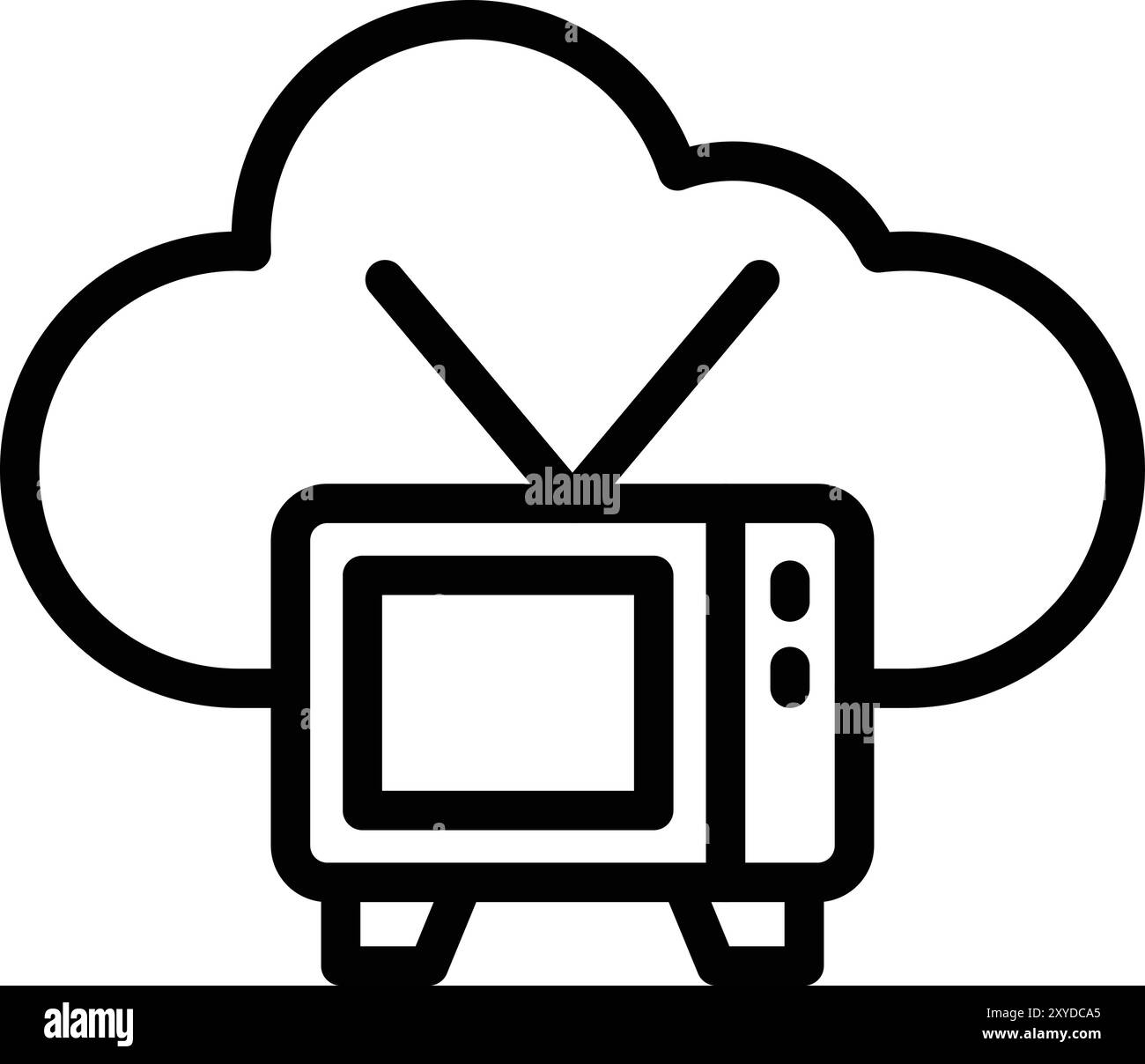 Tv icon logo vector Black and White Stock Photos & Images - Alamy