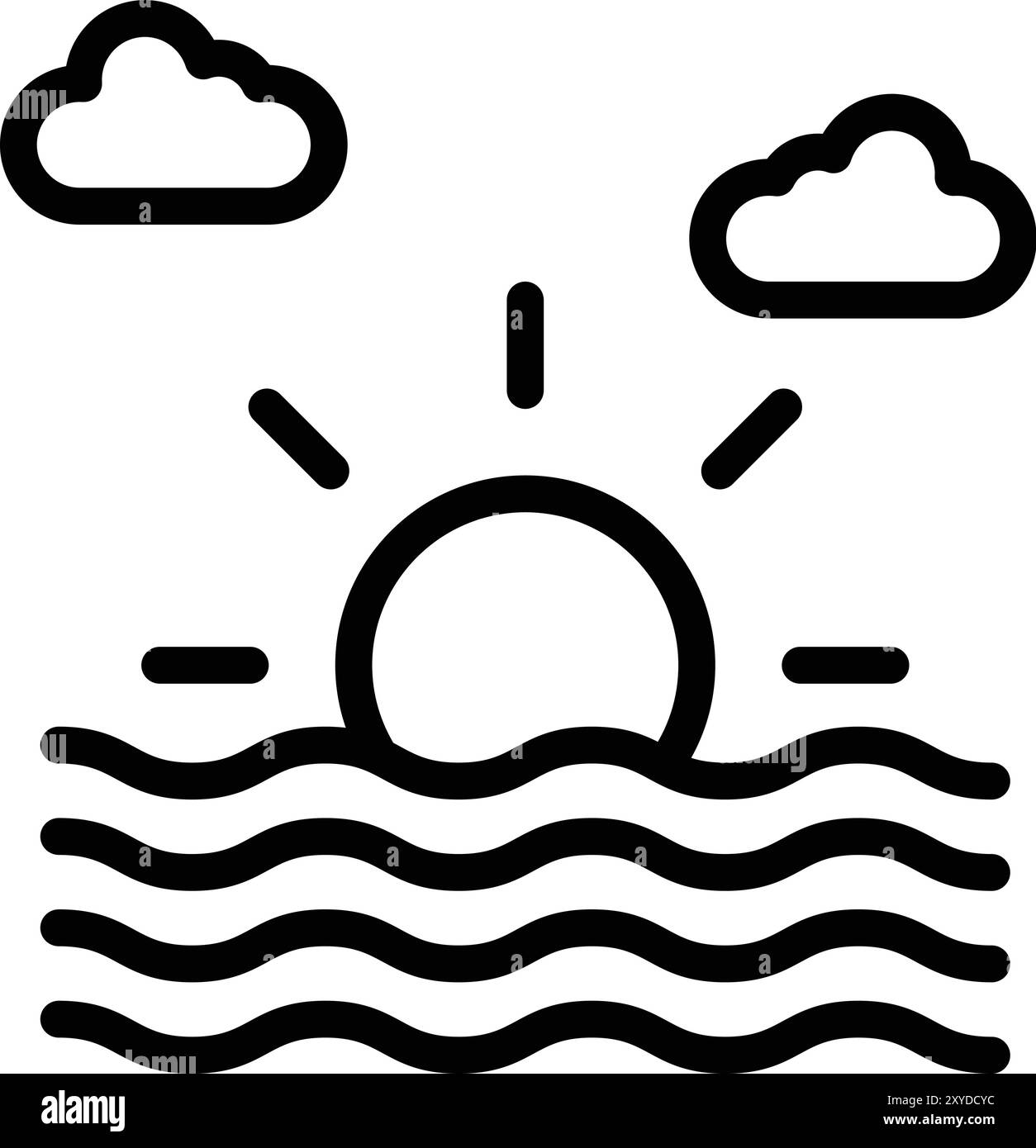 Waves icon vector Black and White Stock Photos & Images - Alamy