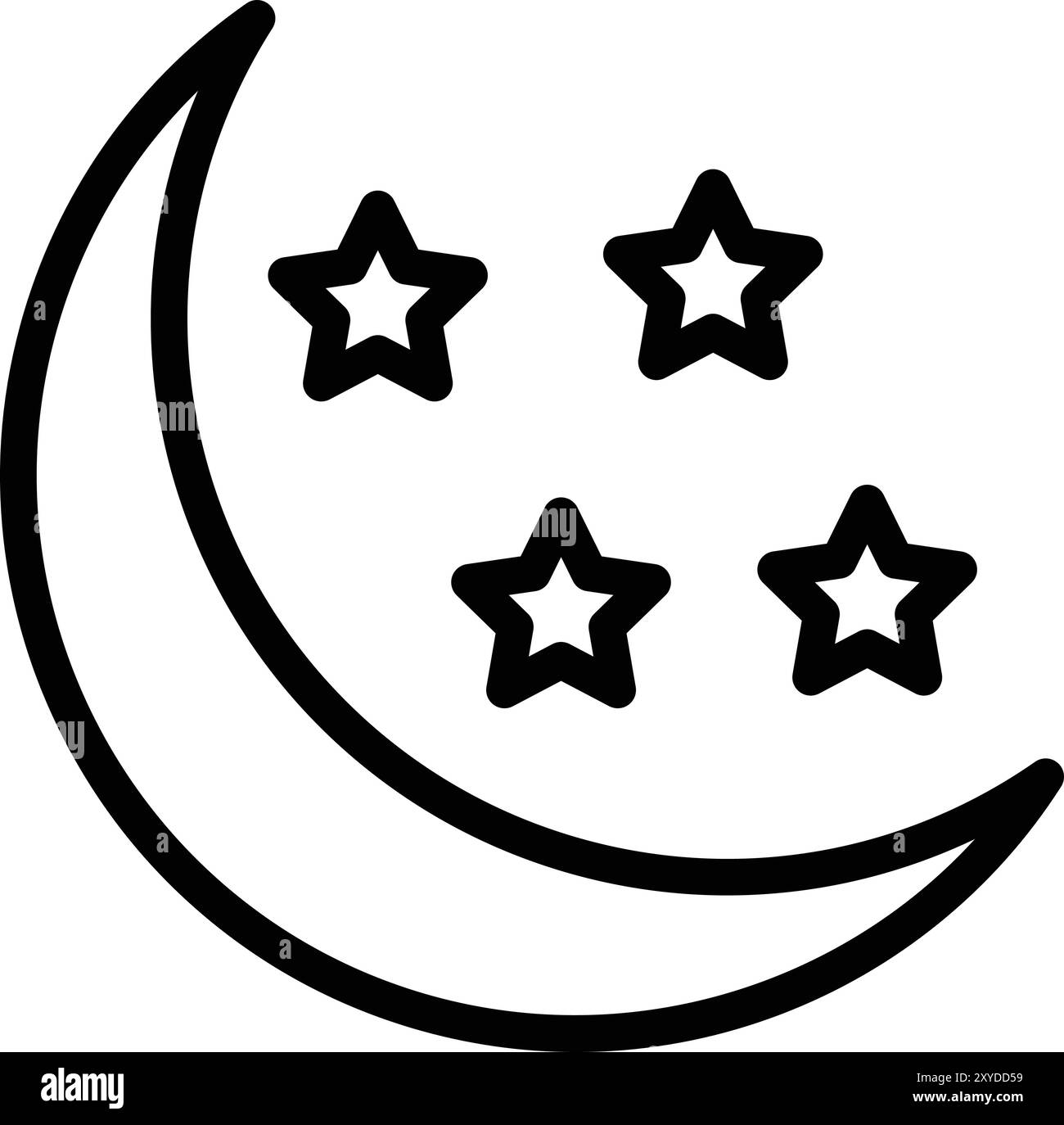 Half moon Vector Icon Design Illustration Stock Vector Image & Art - Alamy