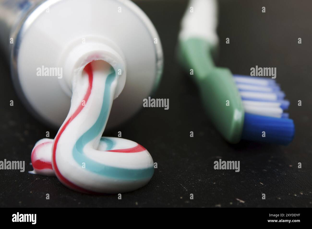 Dental hygiene, teeth healthcare toothpaste tube Stock Photo - Alamy