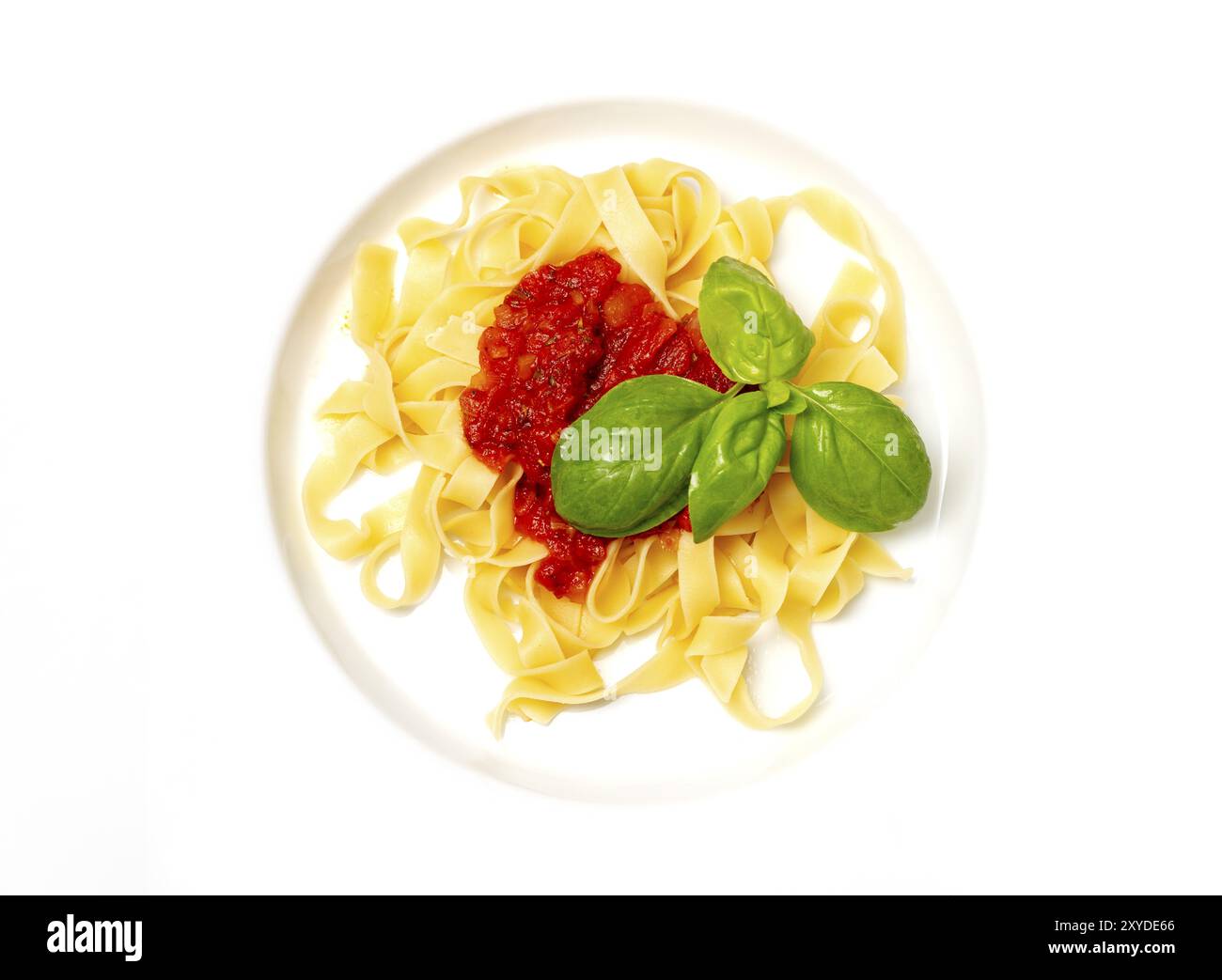 Italian tagliatella pasta with tomato sauce Stock Photo - Alamy