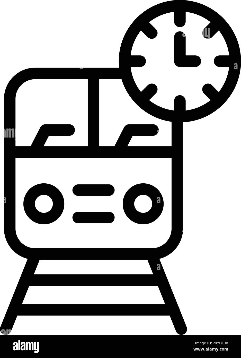 Train icon outline style Stock Vector Images - Alamy