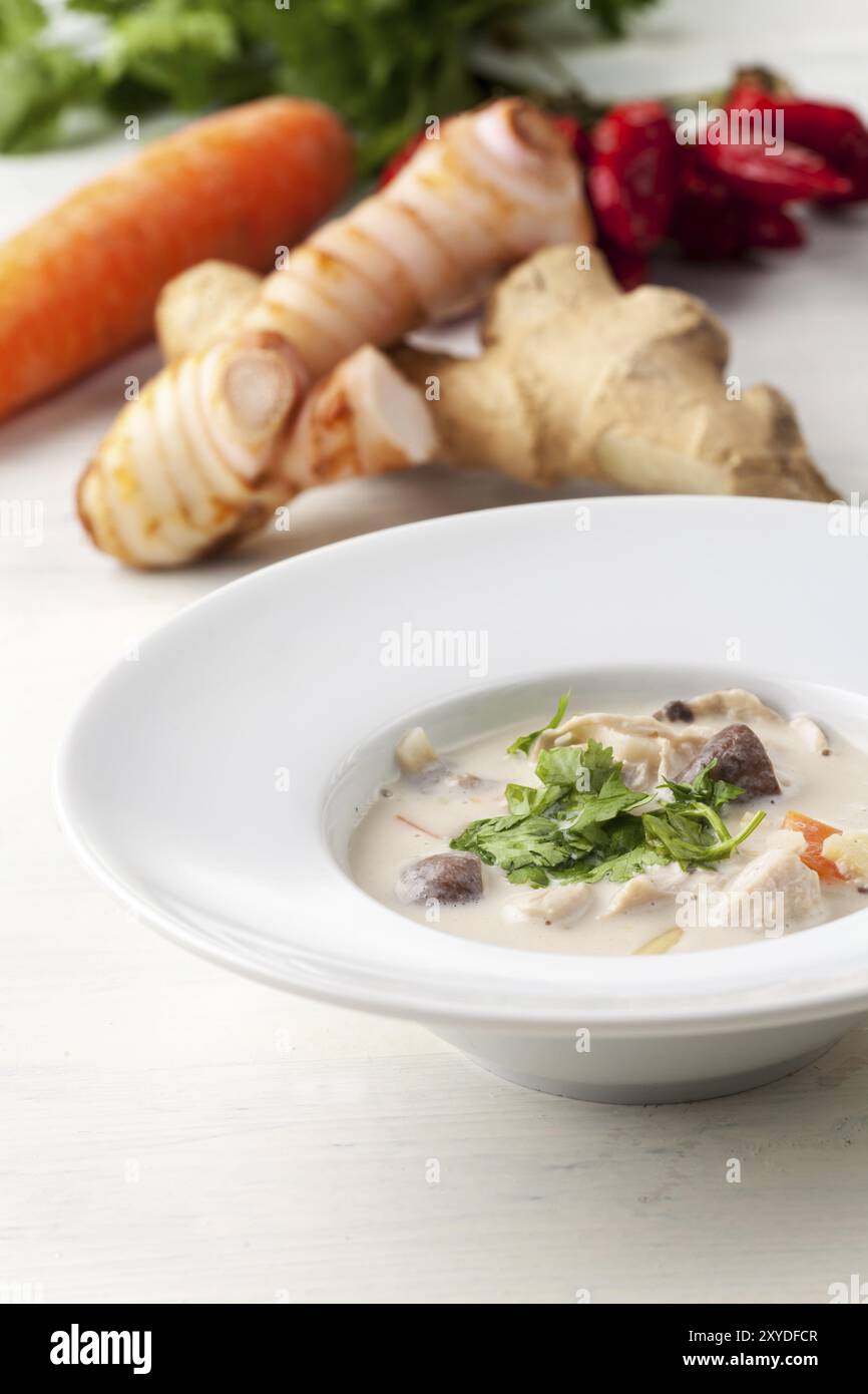Thai tom kha gai soup Stock Photo - Alamy