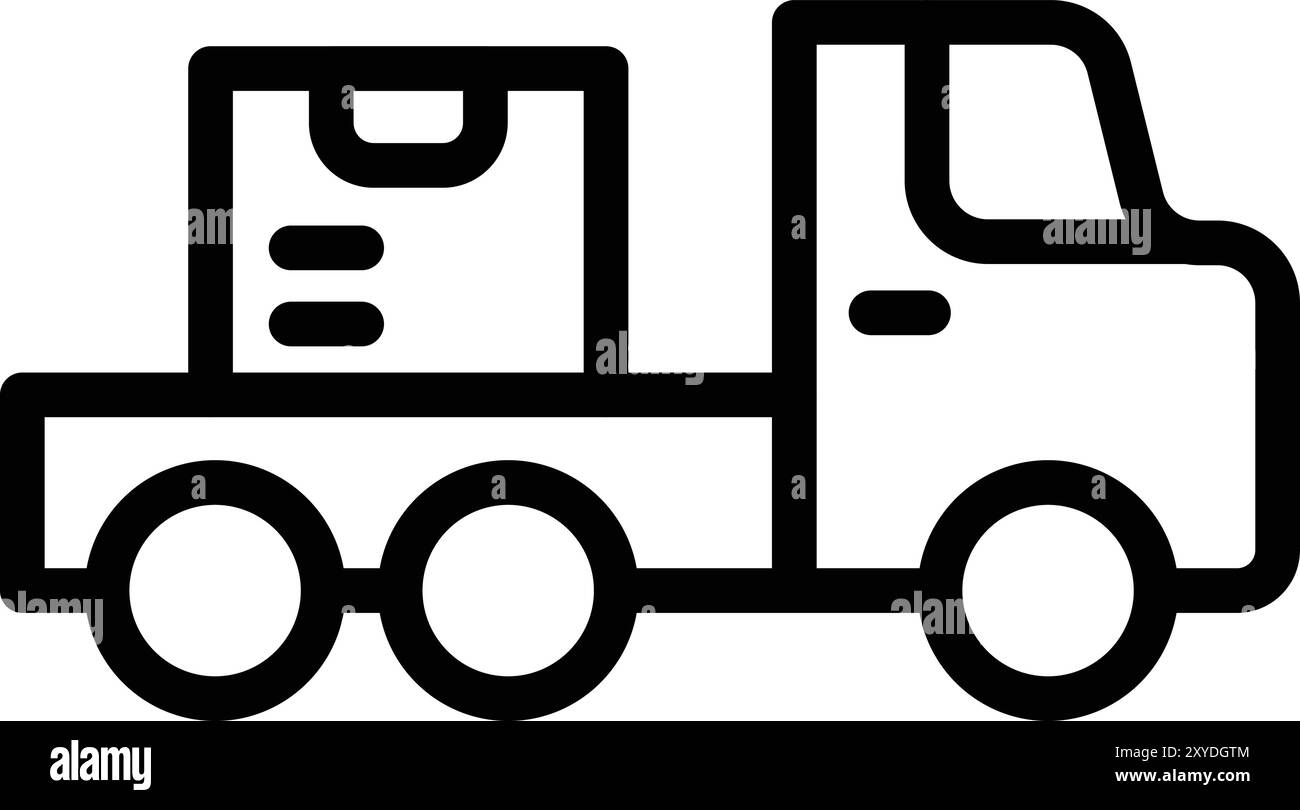 Parcel vector vectors Black and White Stock Photos & Images - Alamy