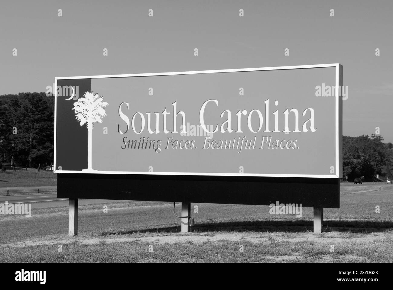 "Smiling Faces, Beautiful Places" Sign at the South Carolina Welcome ...