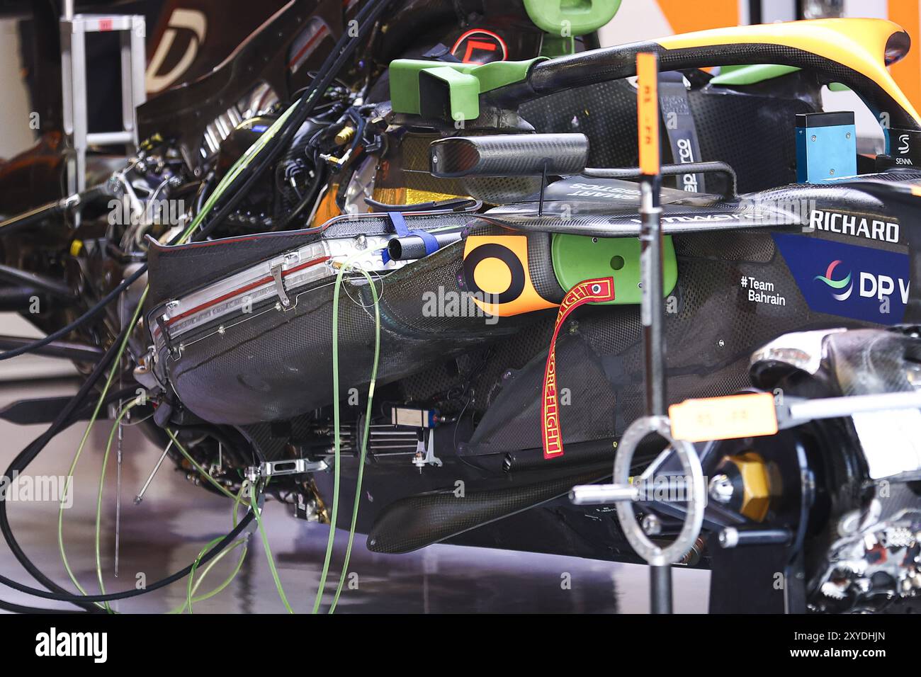 McLaren F1 Team MCL38, mechanical detail, side pods, radiator during ...