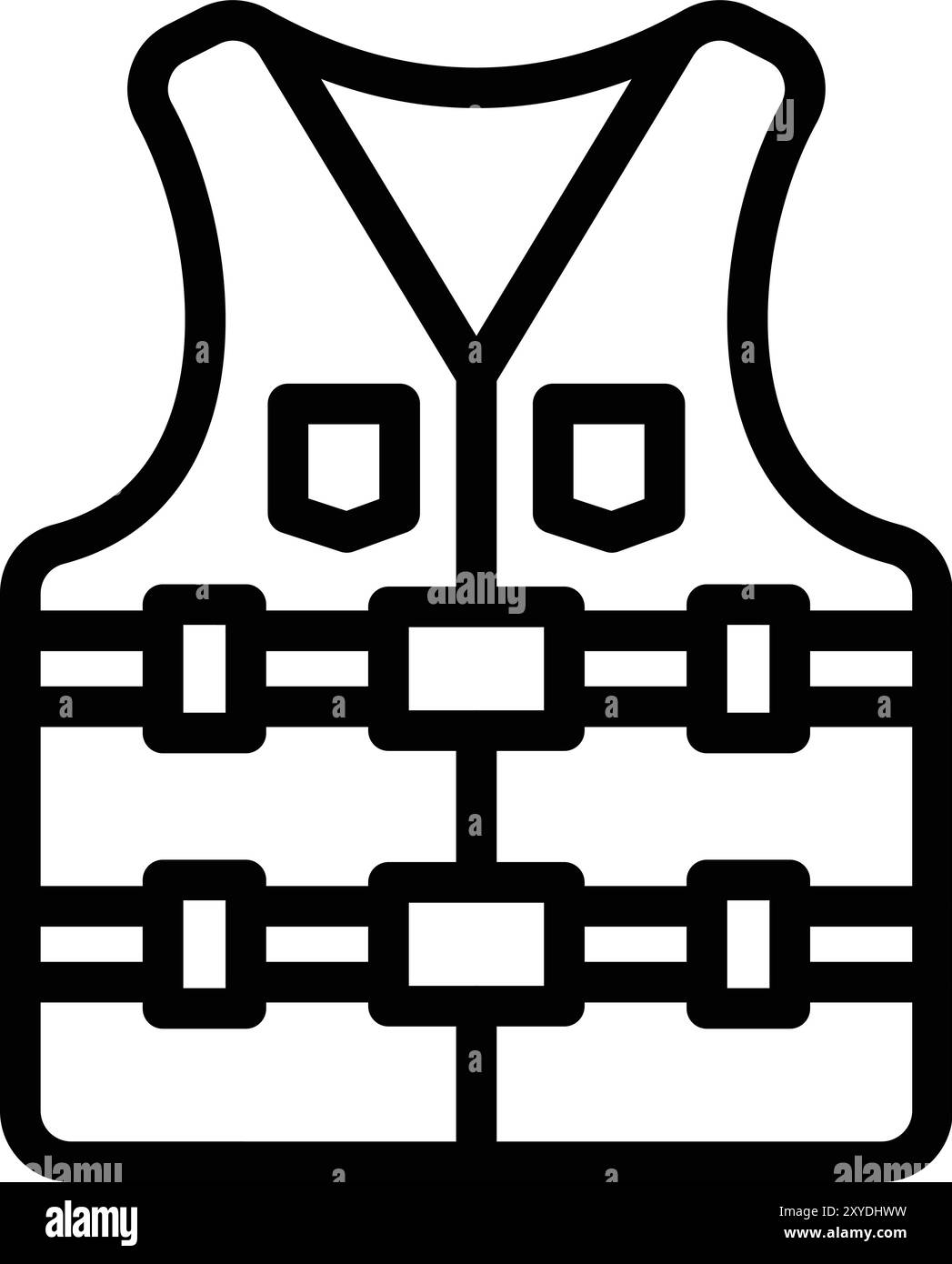 Outline simple vector vest Stock Vector Images - Alamy