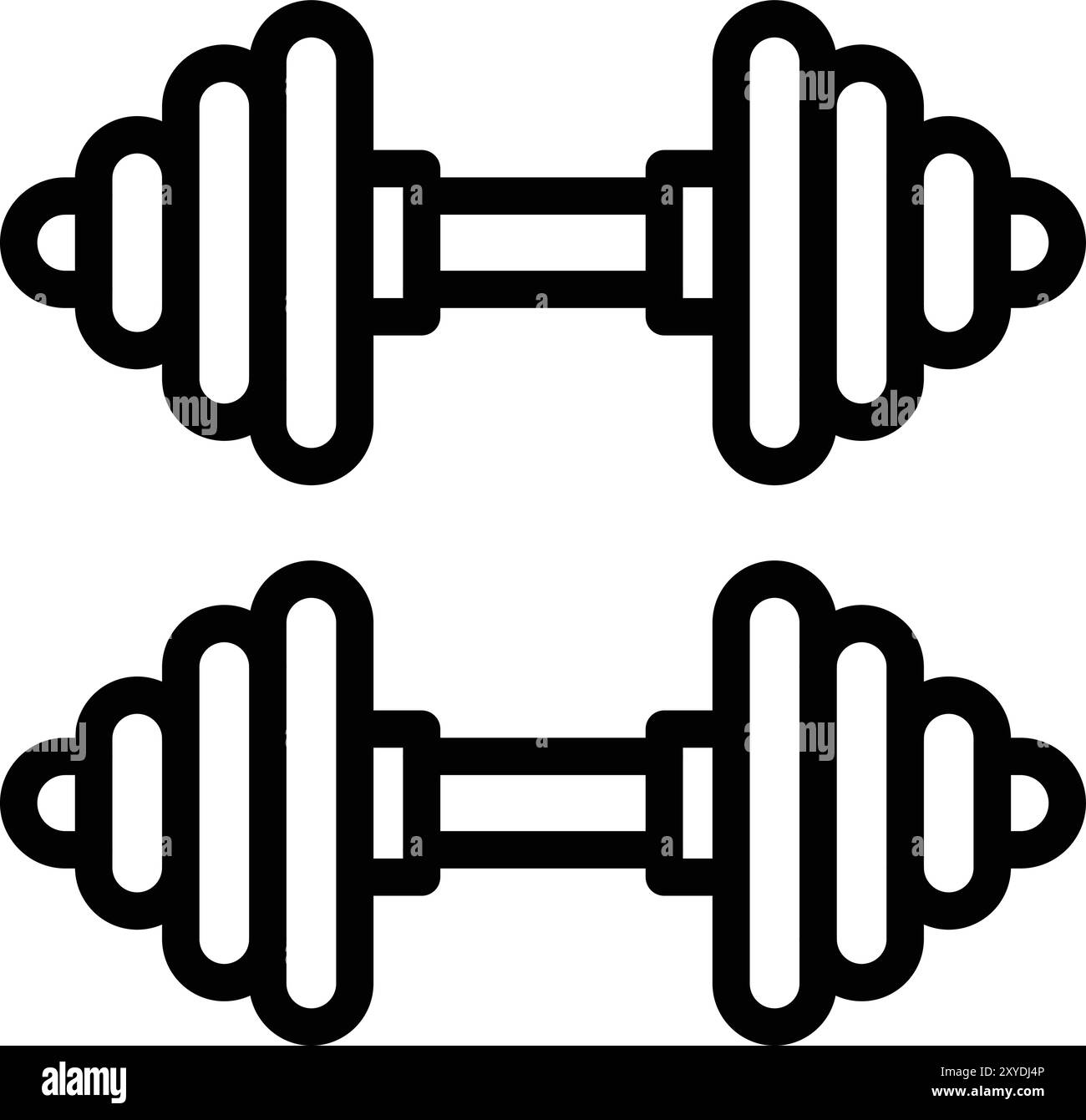 Dumbbells Vector Icon Design Illustration Stock Vector Image & Art - Alamy