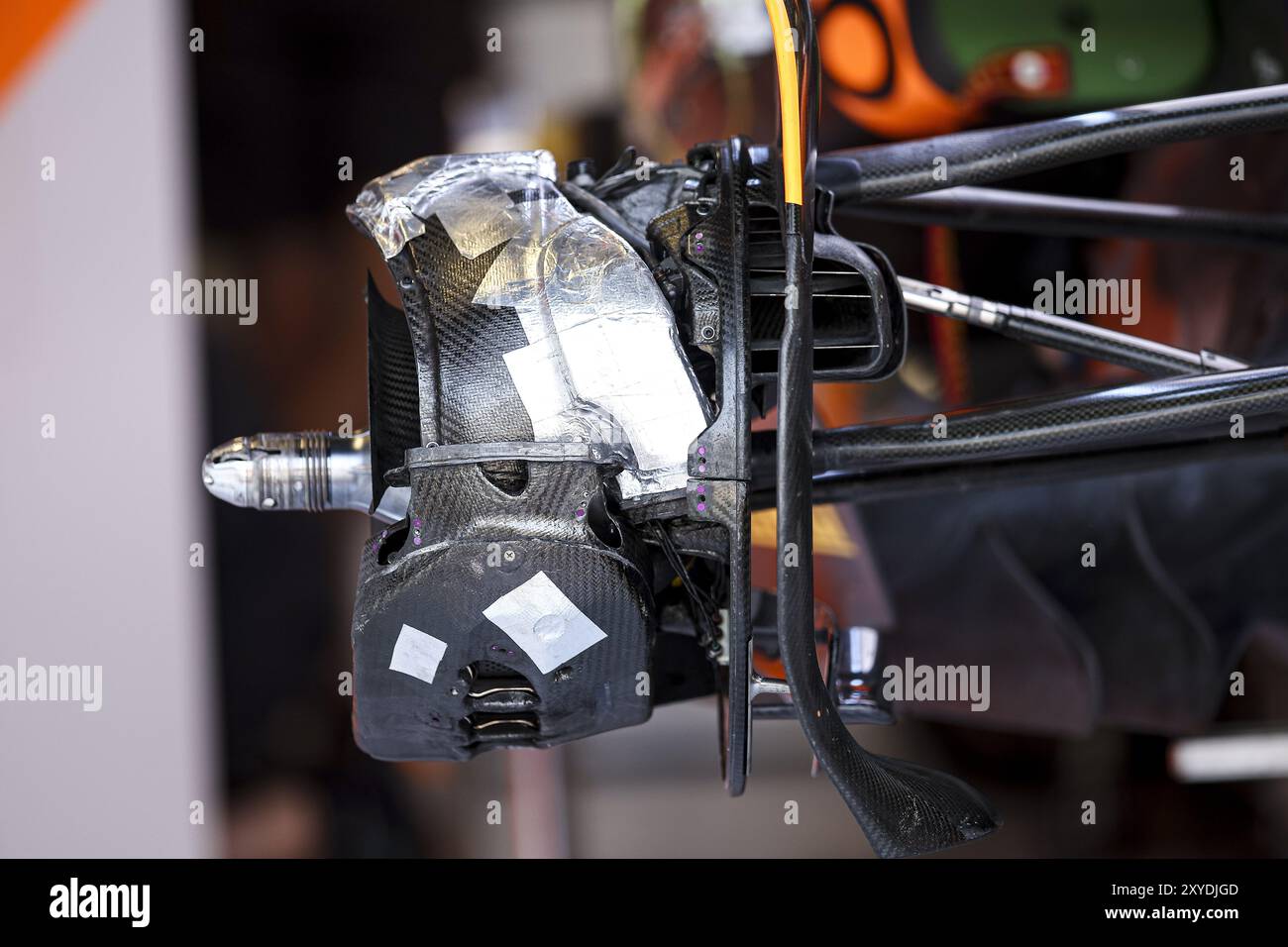 McLaren F1 Team MCL38, mechanical detail front brakes, freins, during ...