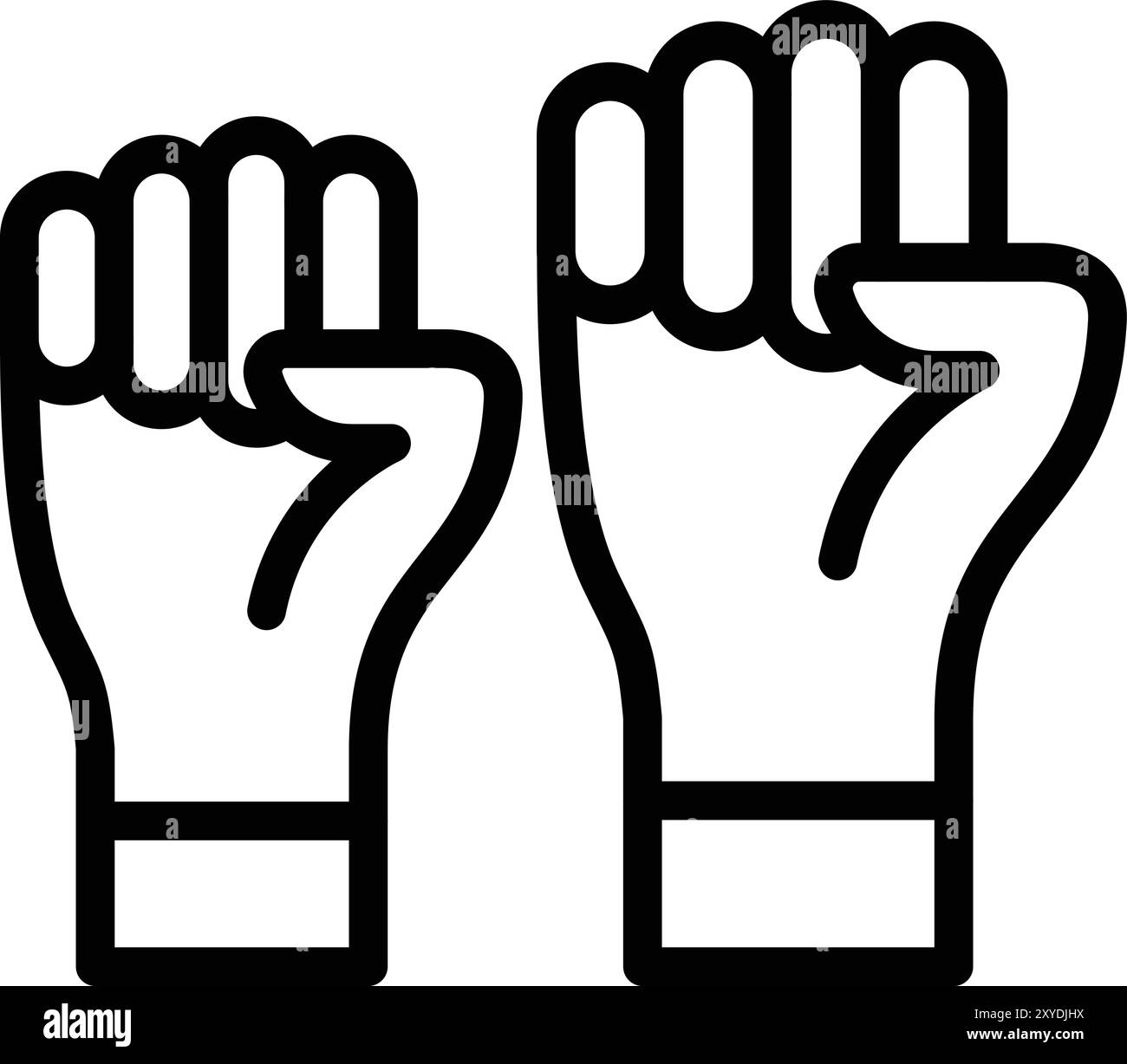 Hand protest icon simple Stock Vector Images - Alamy