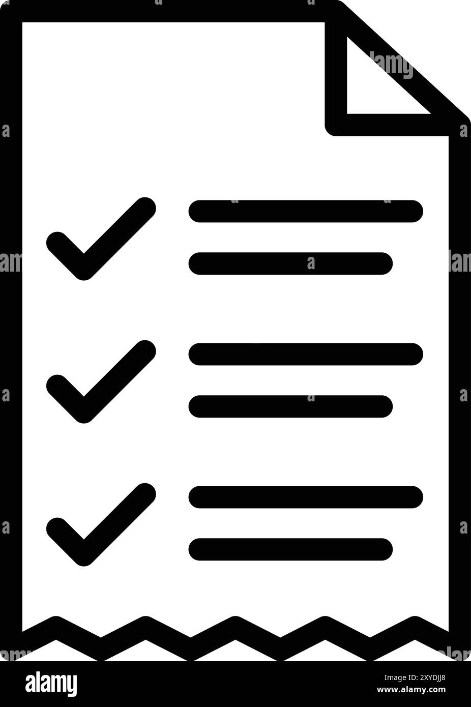Simple receipt icon invoice Cut Out Stock Images & Pictures - Alamy