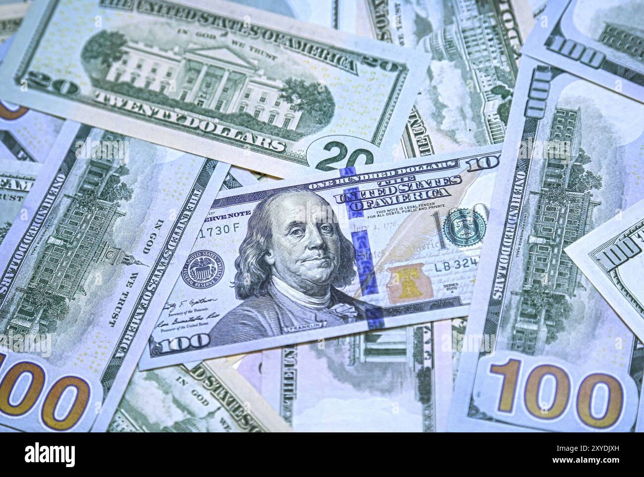 Money background with American Dollars Stock Photo - Alamy