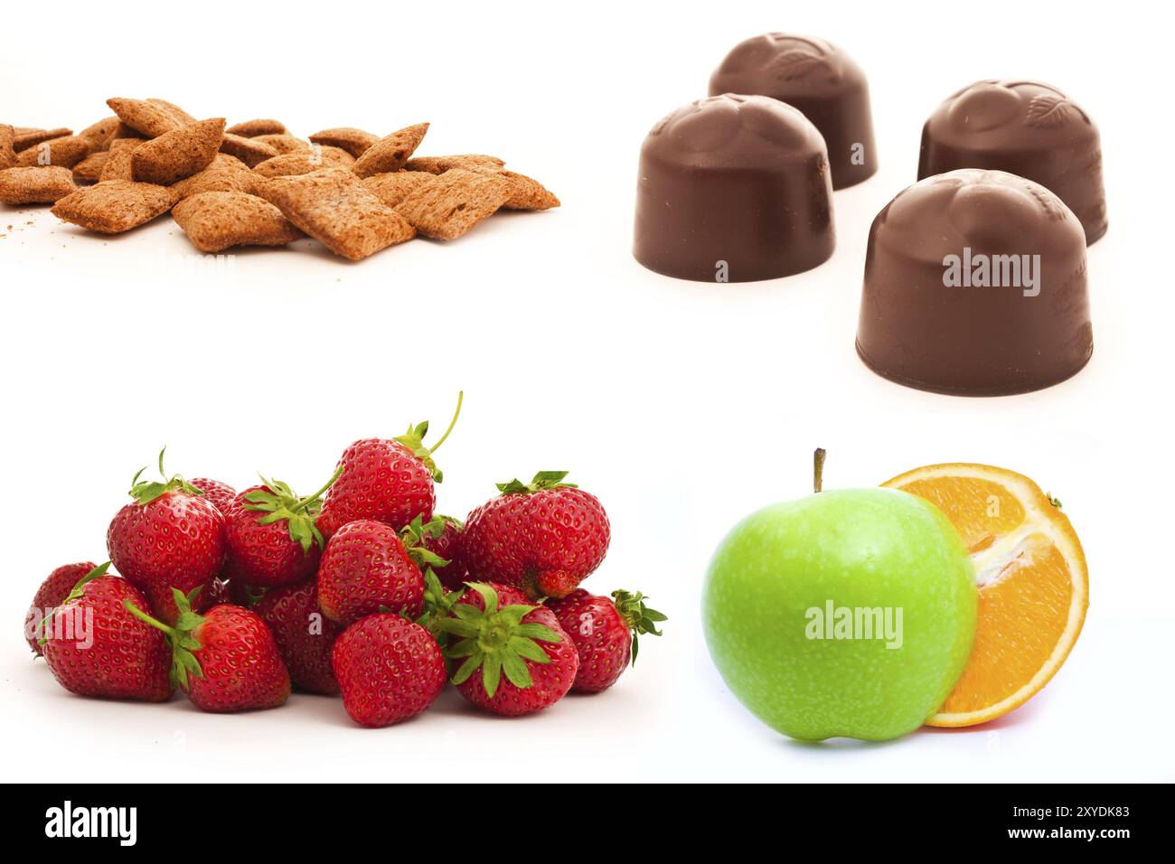 Colorful set of dessert sweet food isolated on white Stock Photo - Alamy