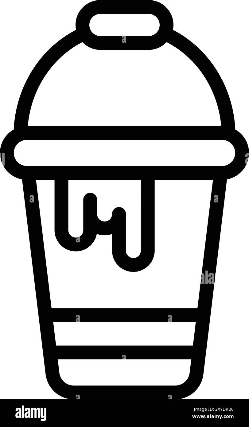 Paint bucket Vector Icon Design Illustration Stock Vector Image & Art ...