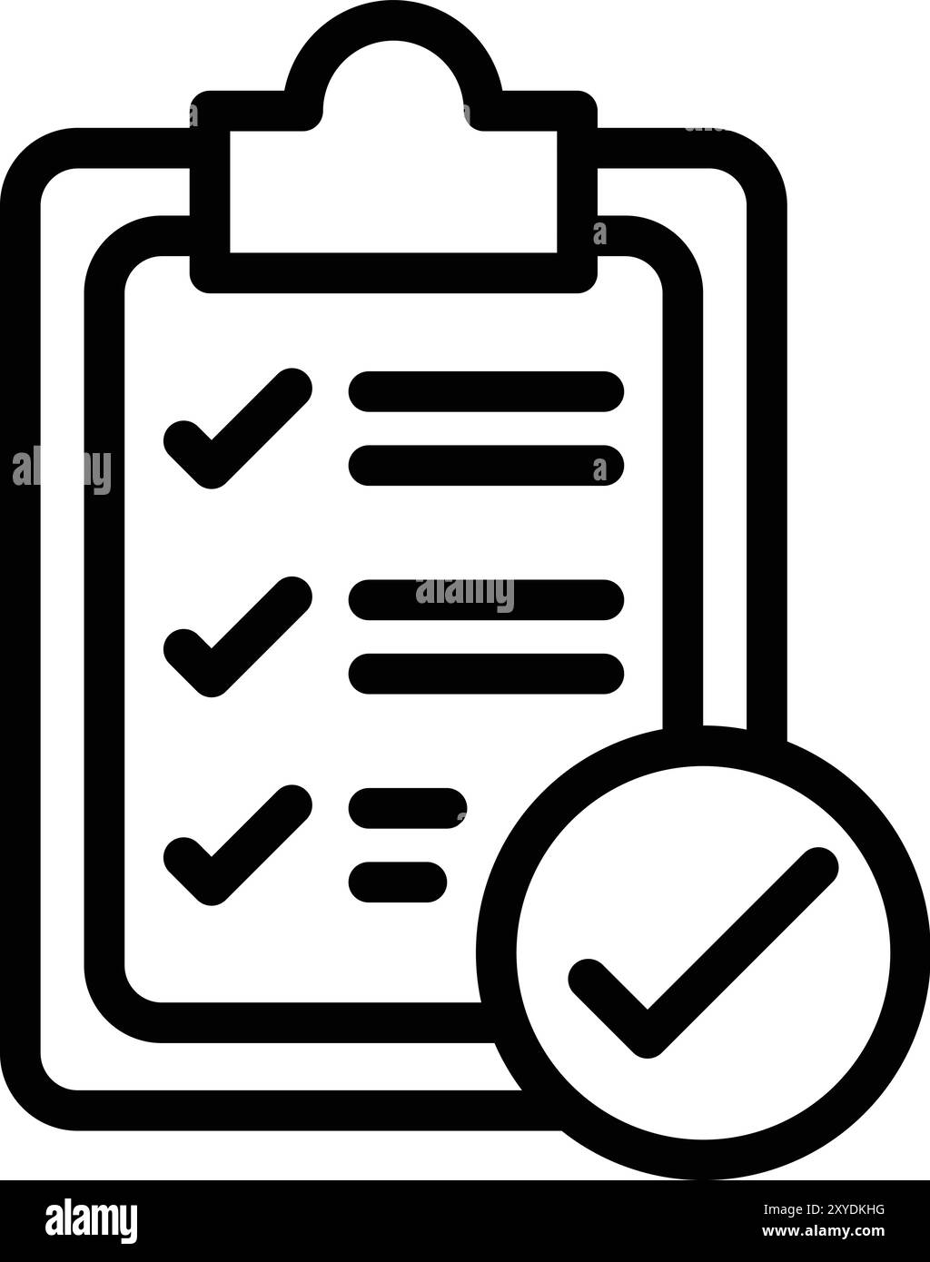Task complete icon Black and White Stock Photos & Images - Alamy