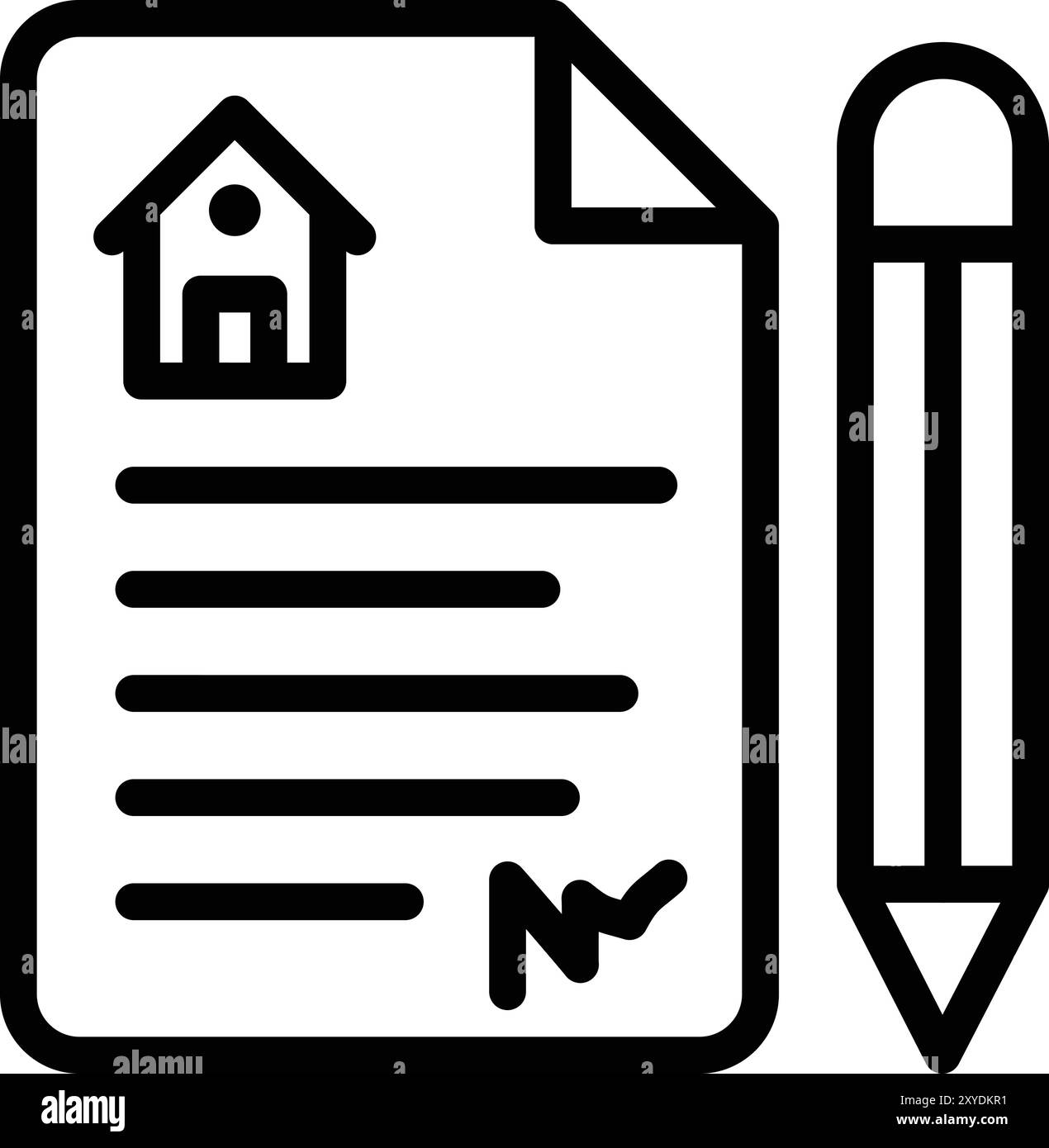 Contract icon image Black and White Stock Photos & Images - Alamy