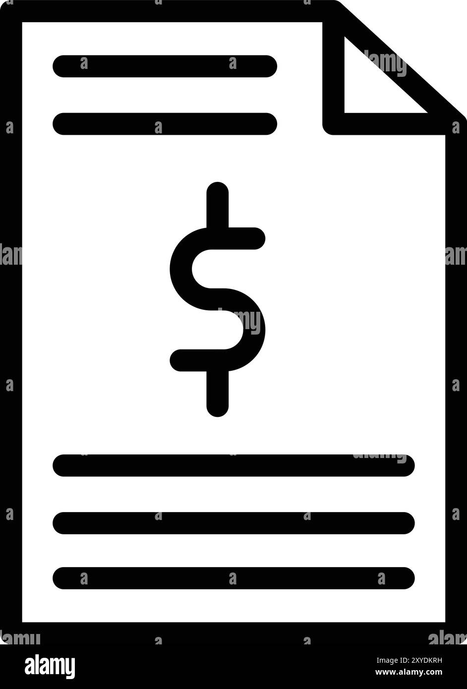 Simple receipt icon invoice Cut Out Stock Images & Pictures - Alamy