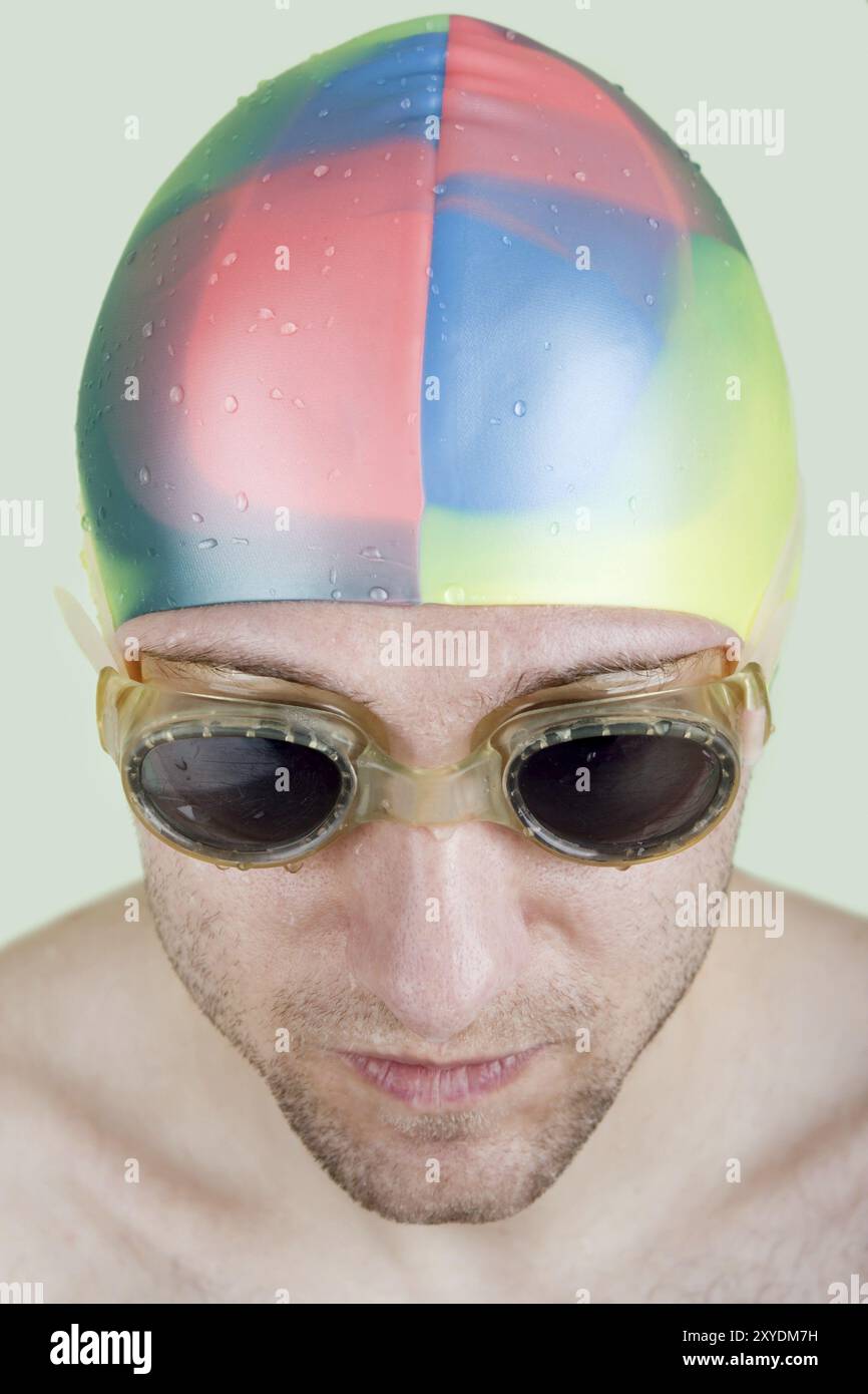 Water pool swimming pursuit sport athlete goggles Stock Photo - Alamy
