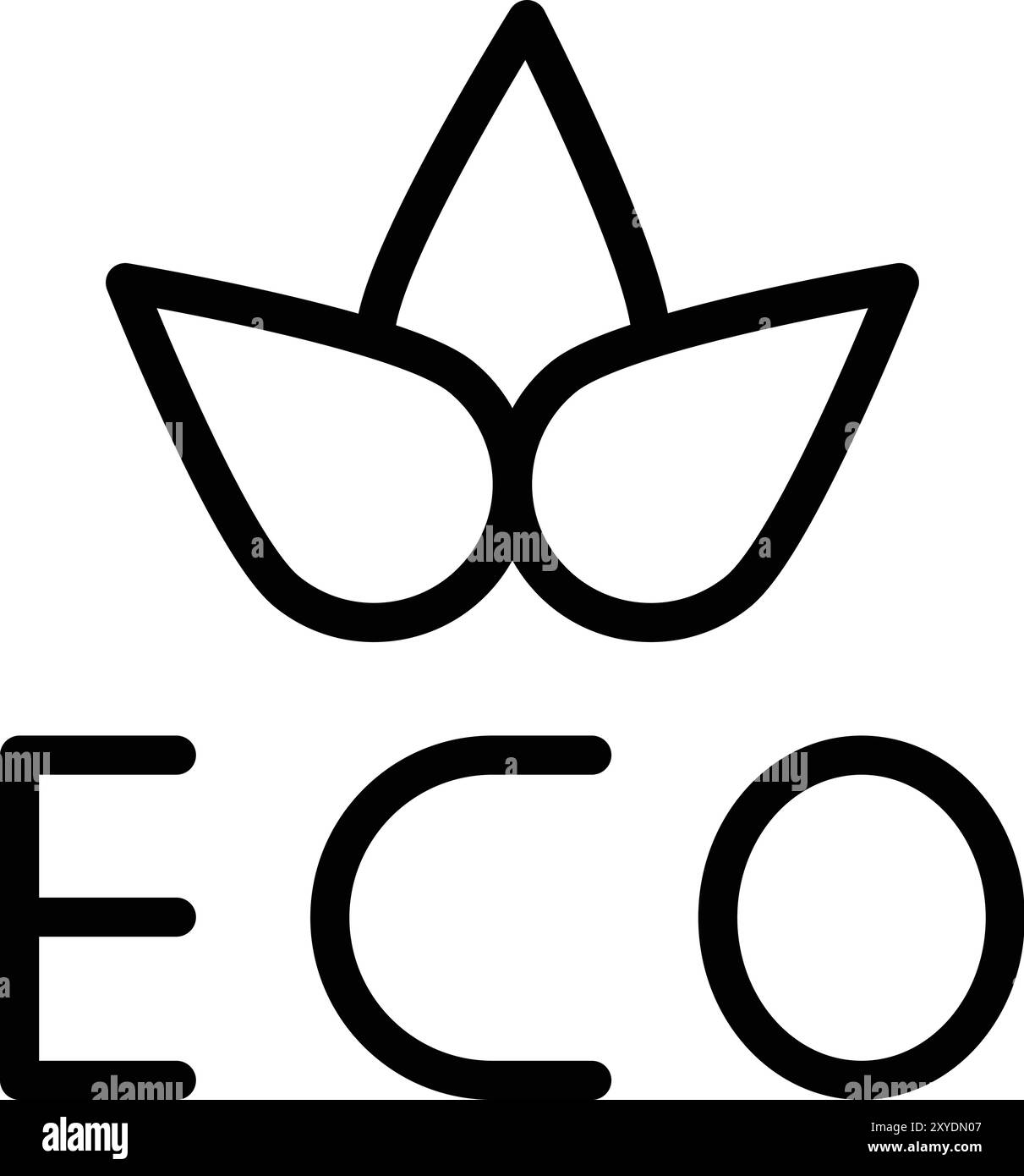 Set eco vector icons Black and White Stock Photos & Images - Alamy