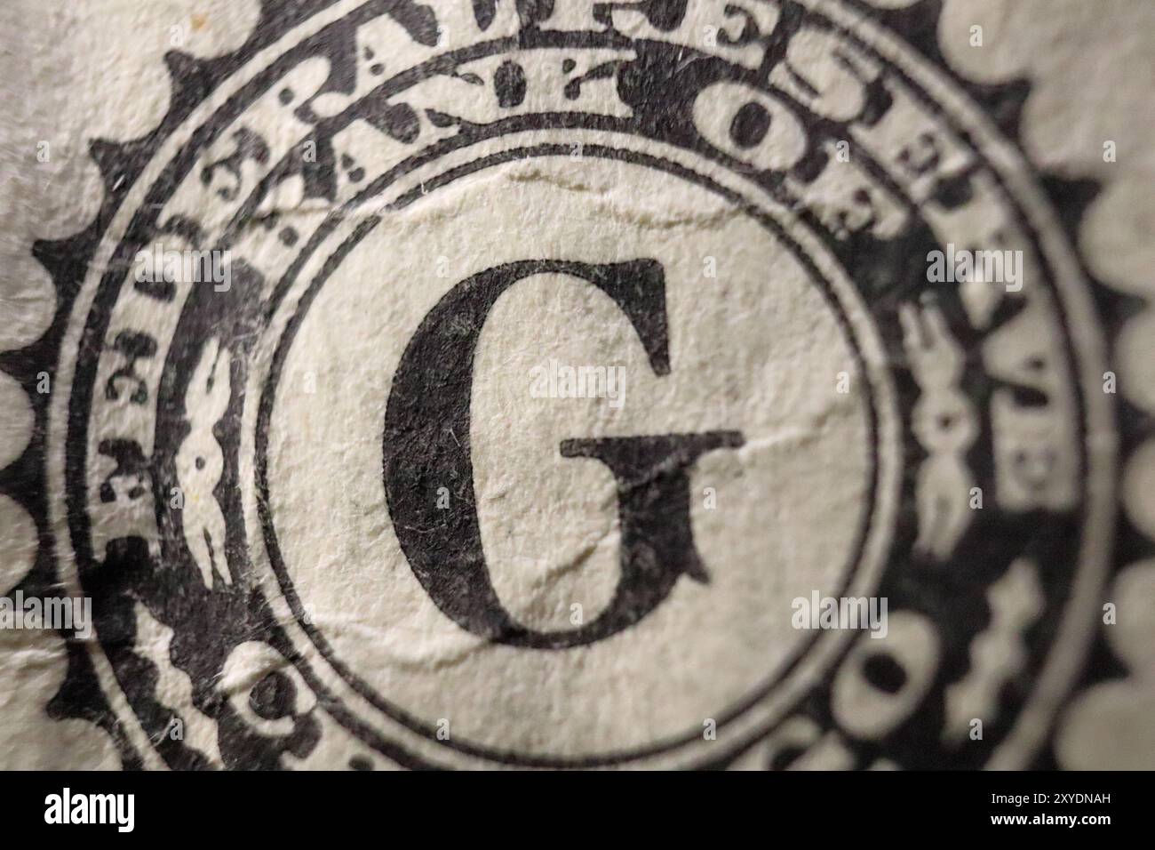 Federal reserve bank of Chicago, Illinois. symbol. Seal on one dollar ...