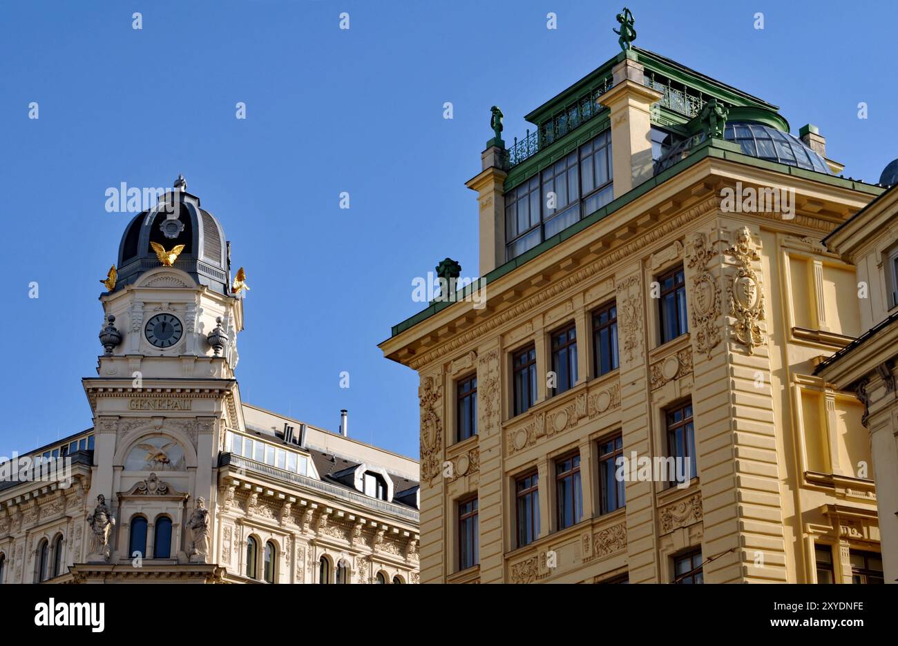 The historic Ankerhaus, right, designed by Otto Wagner, and E. Braun ...