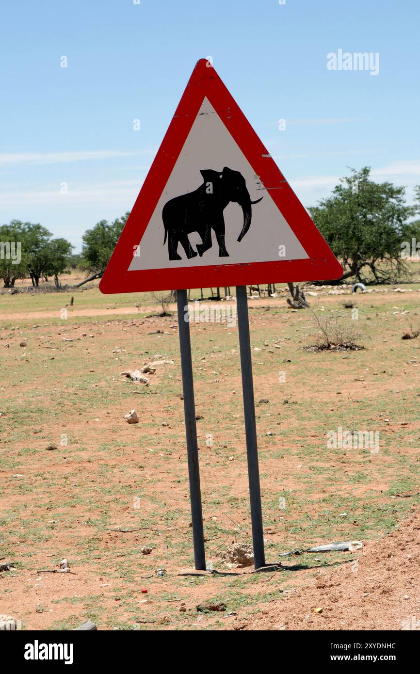 Traffic sign in Namibia Africa Stock Photo - Alamy