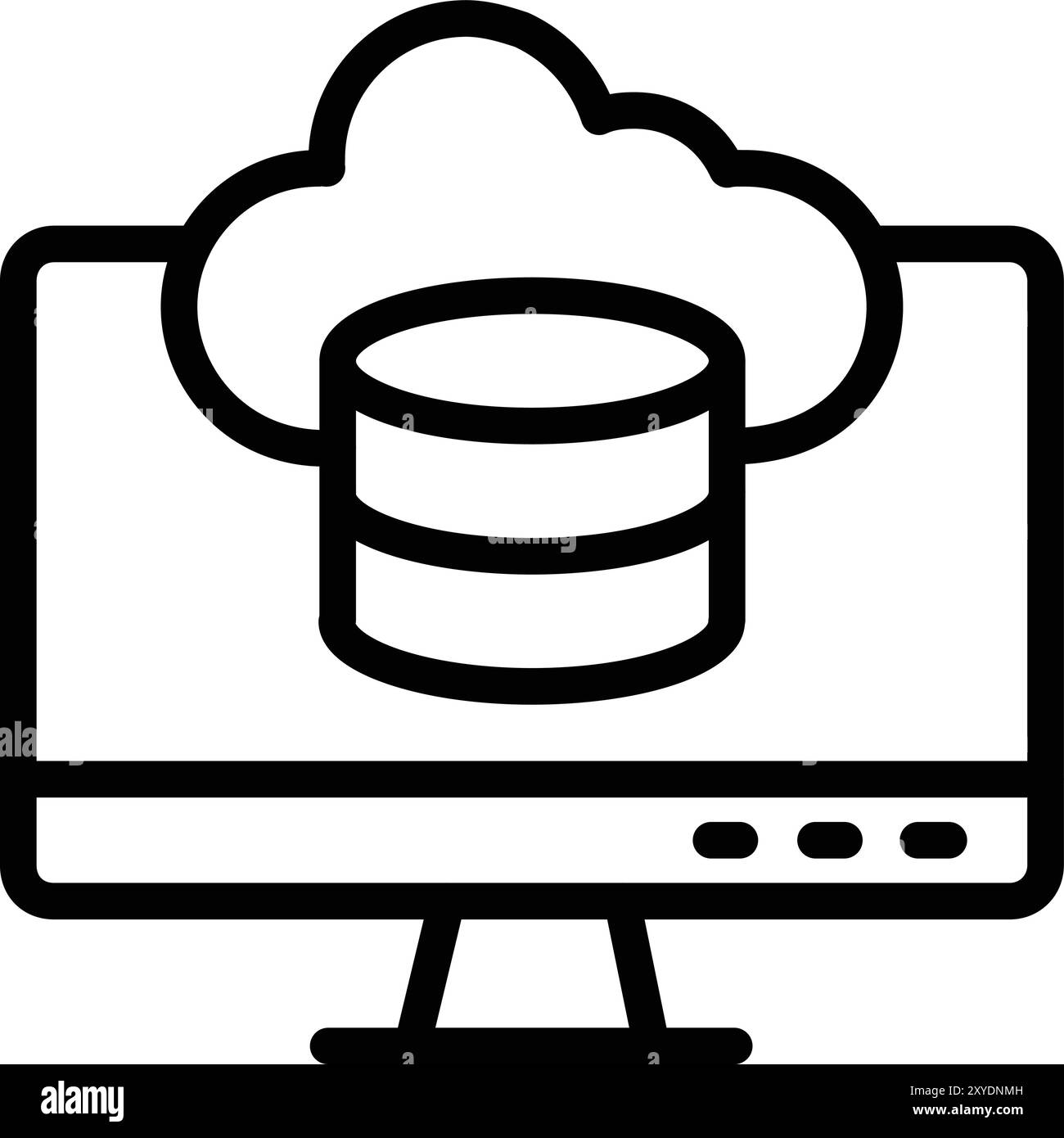 Cloud database Vector Icon Design Illustration Stock Vector Image & Art - Alamy