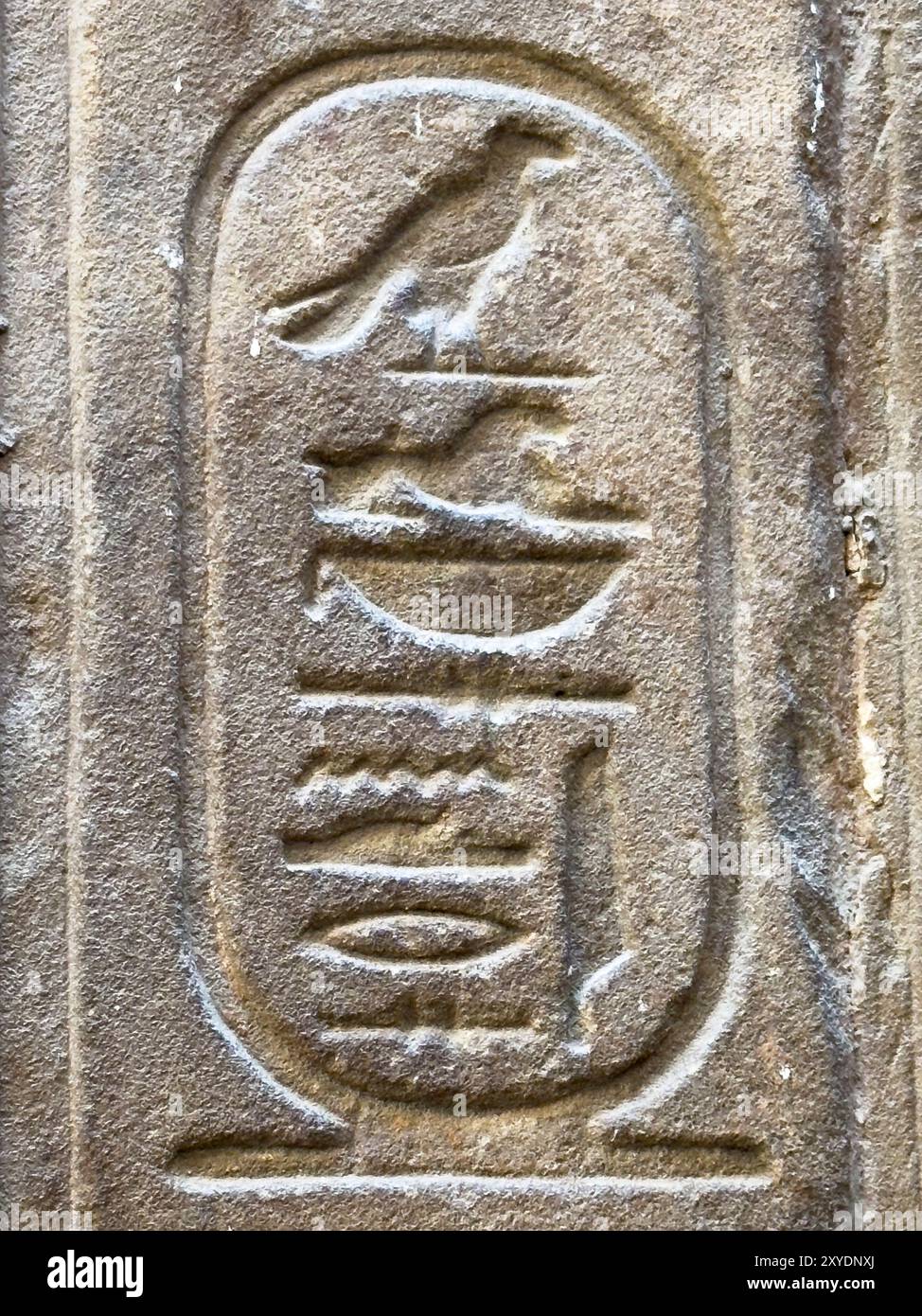 Egyptian cartouche with the name of Alexander to the Theban triad Amun ...