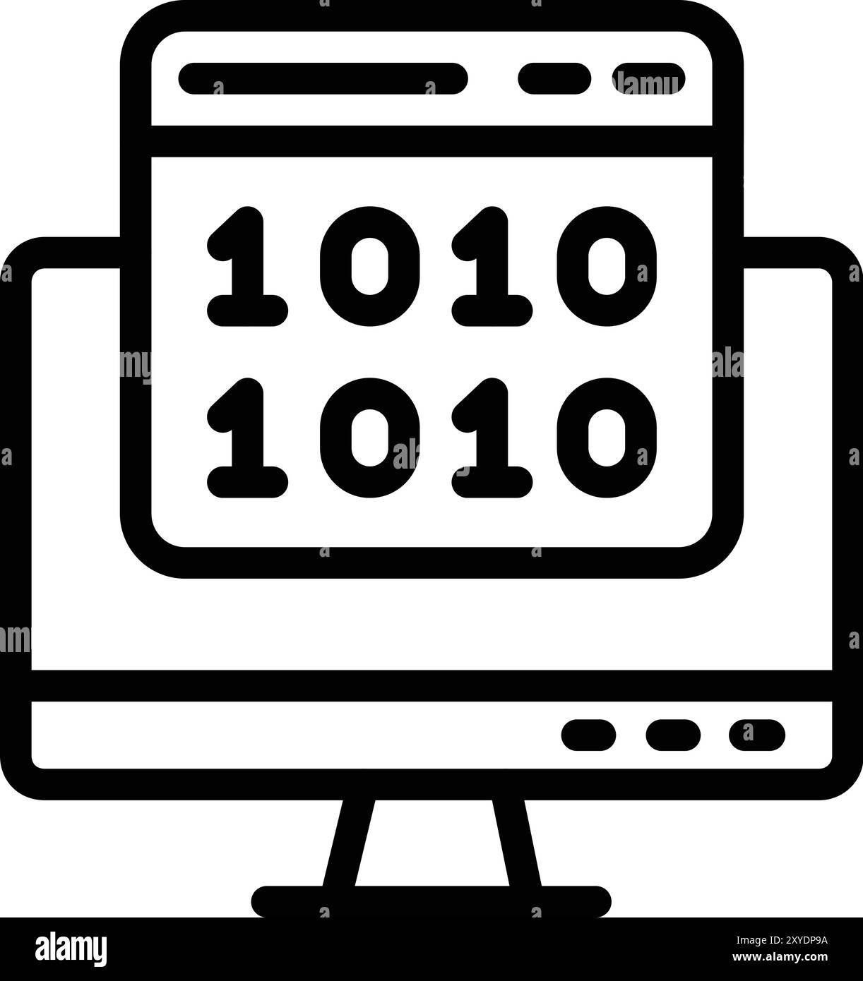 Binary code Vector Icon Design Illustration Stock Vector Image & Art ...