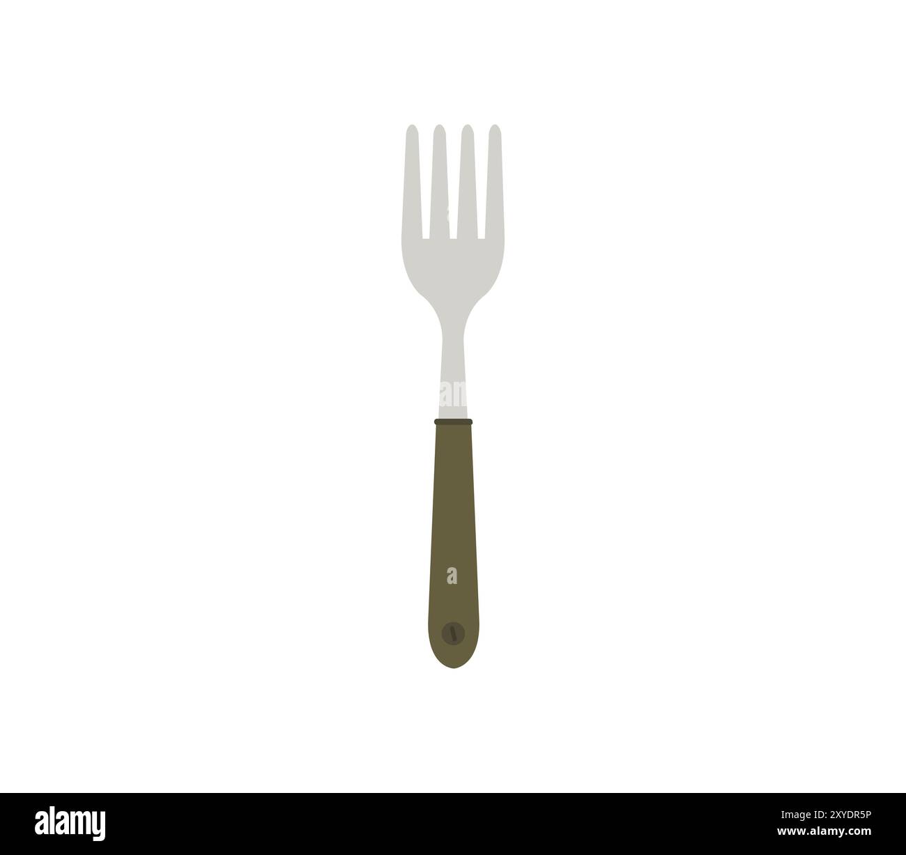 Fork icon illustrated in vector on white background Stock Photo - Alamy