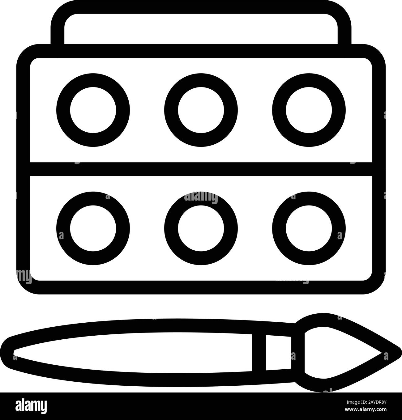 Makeup palette vector icon Black and White Stock Photos & Images - Alamy