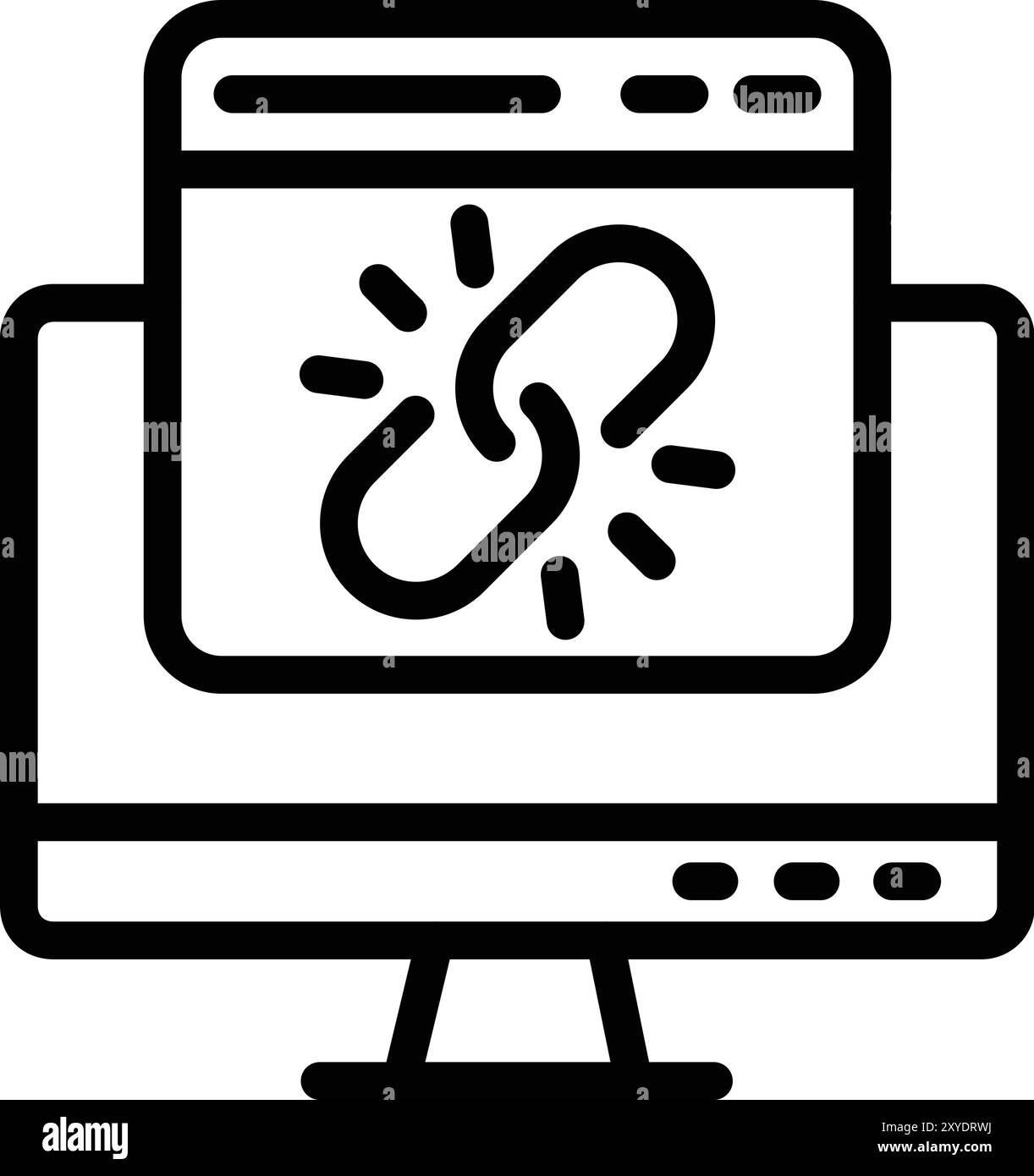 Link vector icon hi-res stock photography and images - Alamy