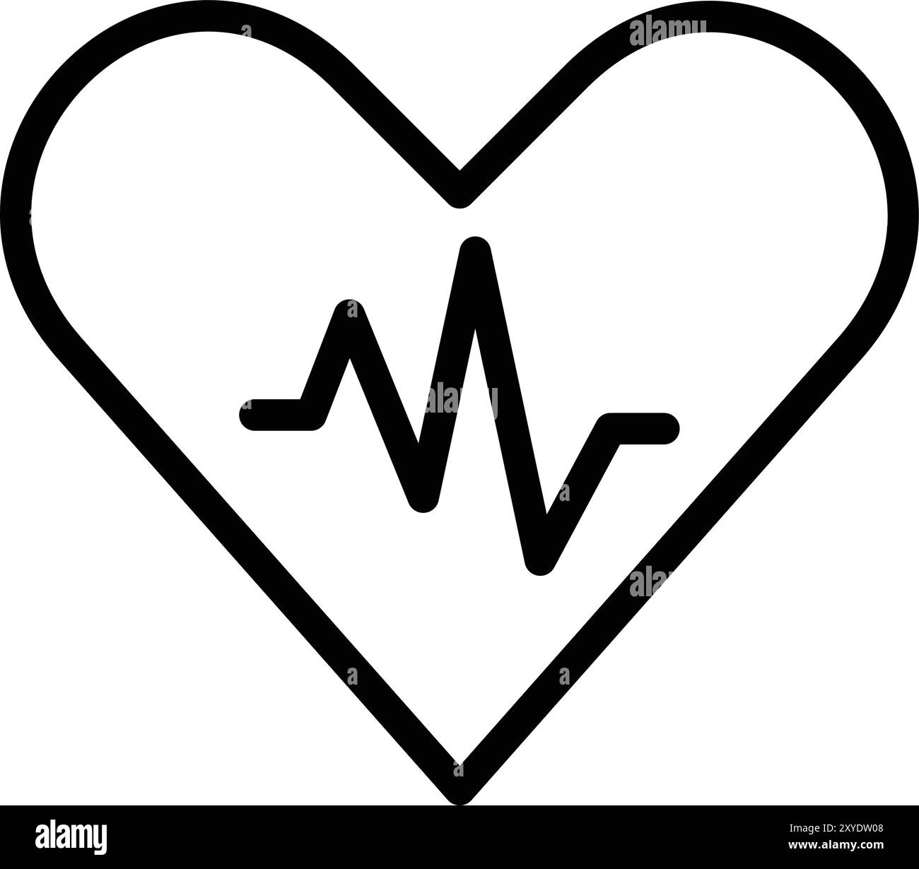 Heart symbol rate line Black and White Stock Photos & Images - Alamy