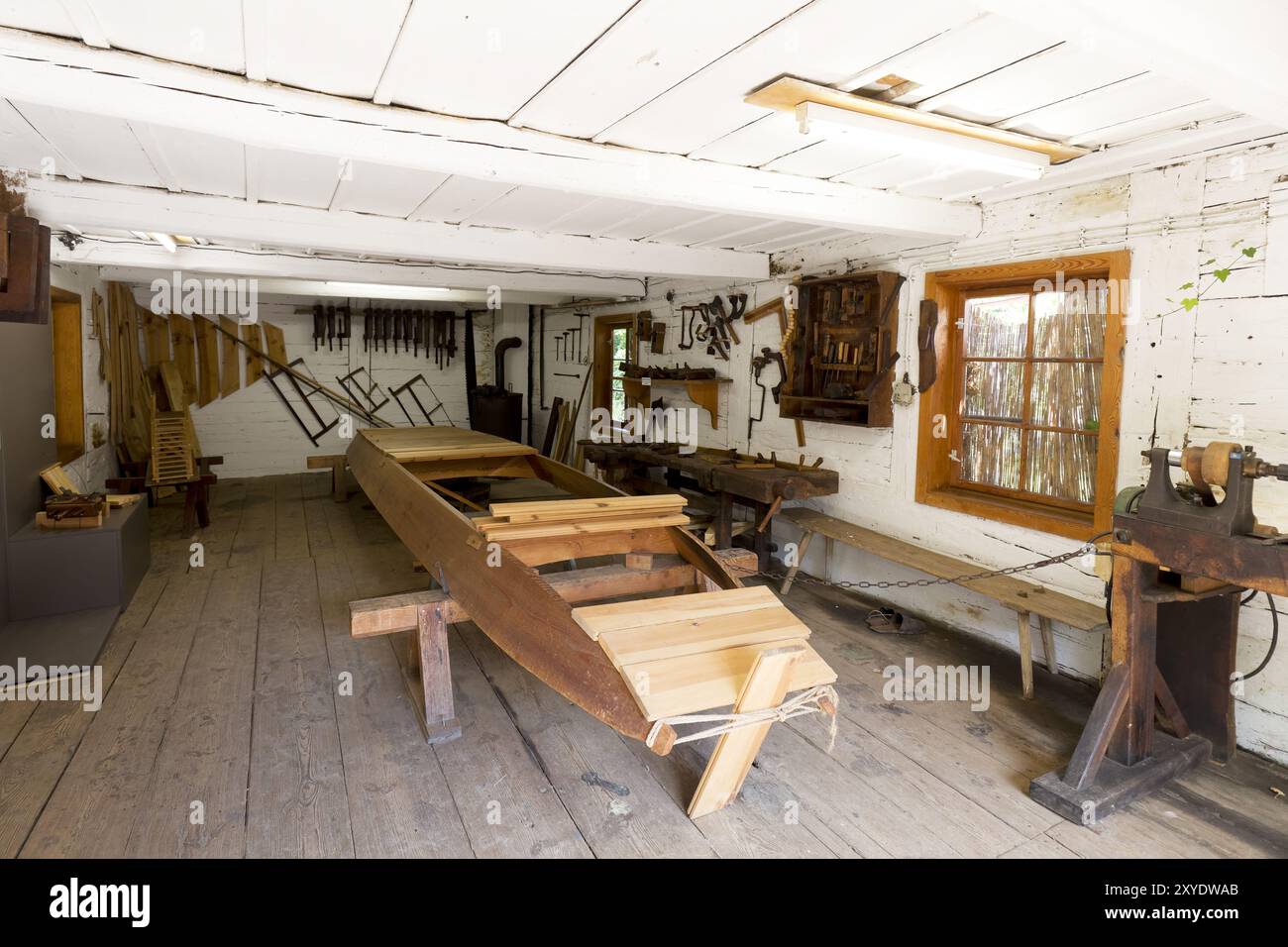 Workshop for barge construction Stock Photo - Alamy