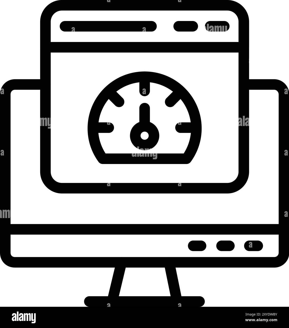 Speed test icon outline hi-res stock photography and images - Alamy