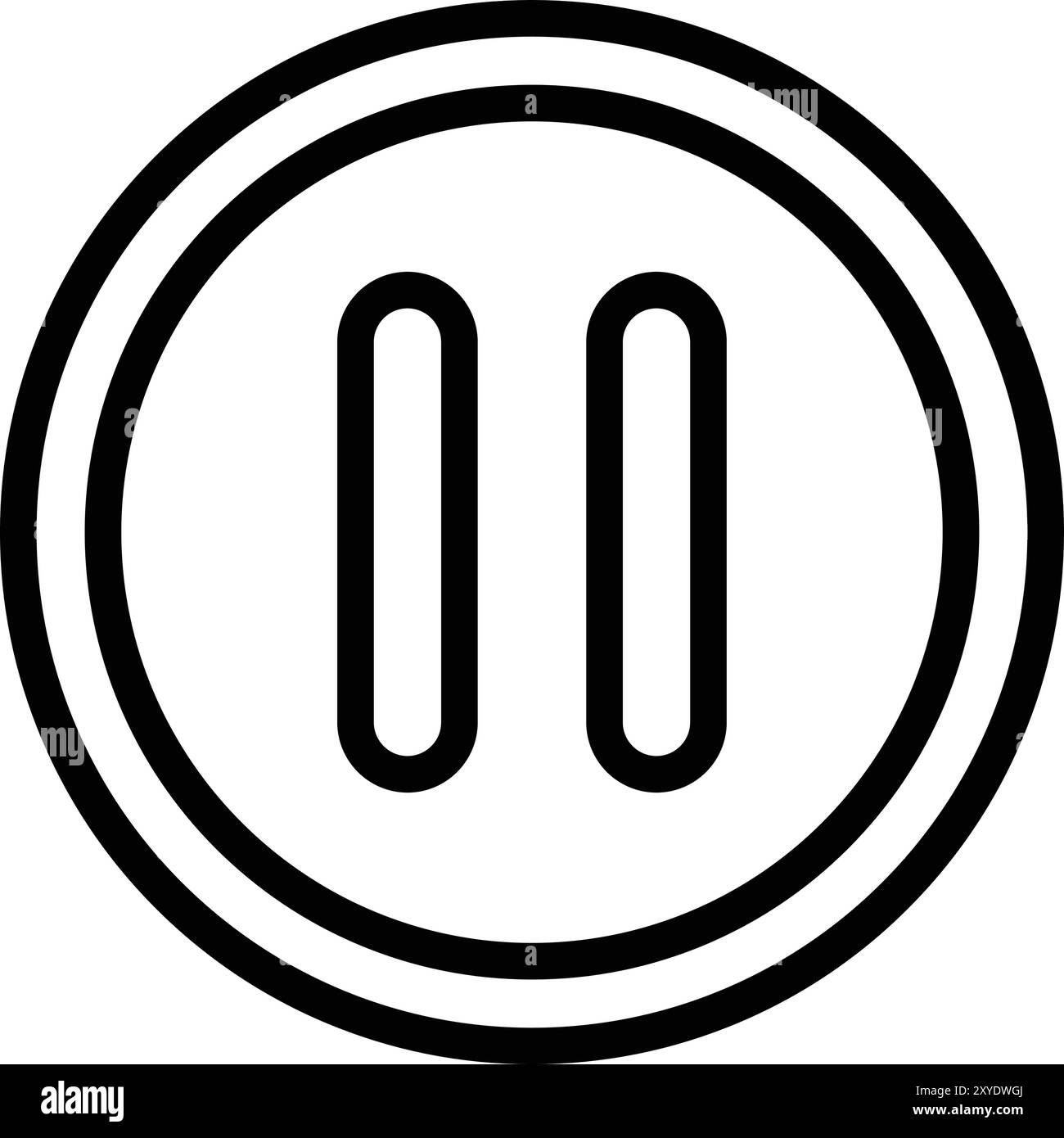 Pause button icon pixel Cut Out Stock Images & Pictures - Alamy