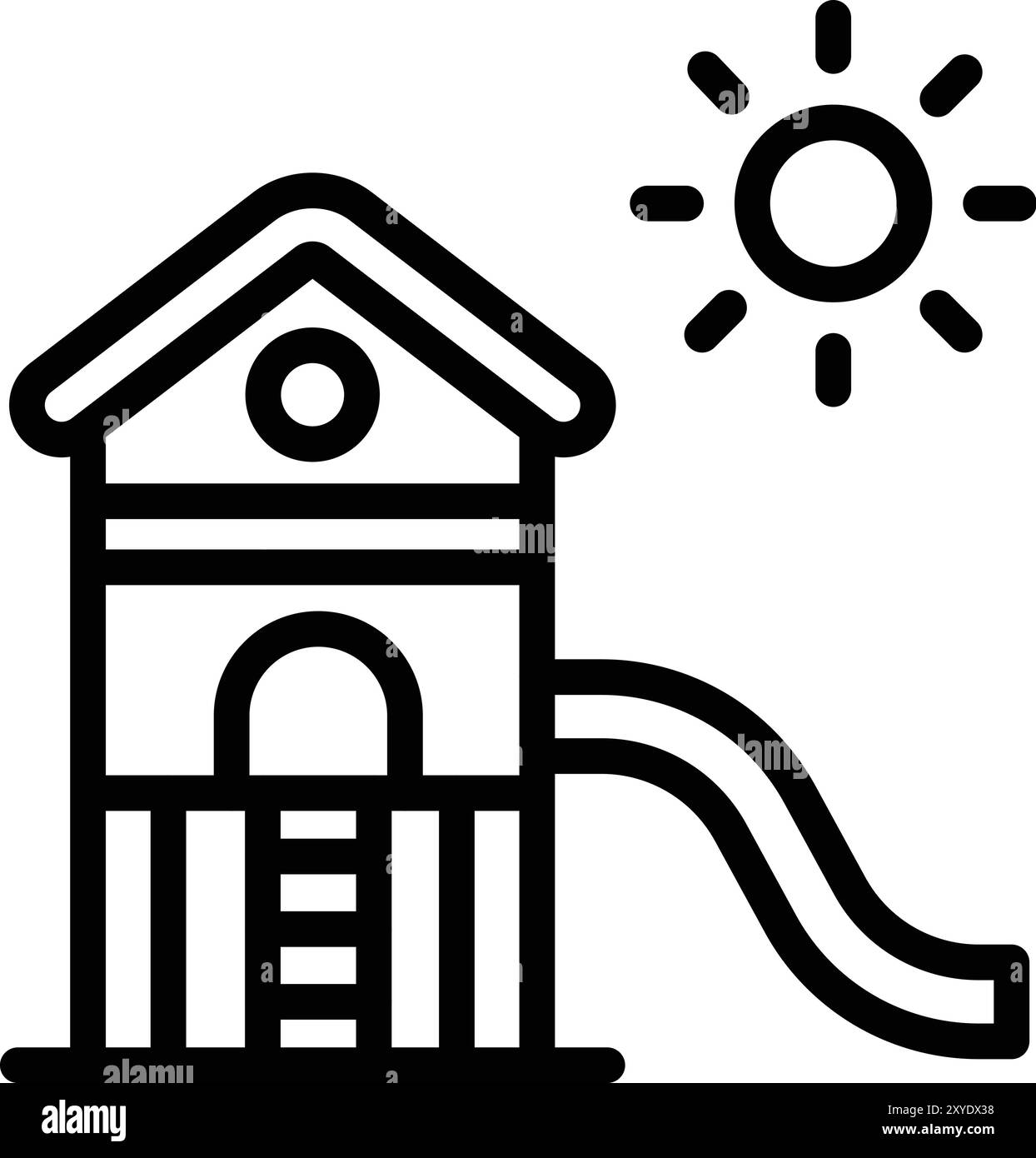 Kid playground icon outline Black and White Stock Photos & Images - Alamy