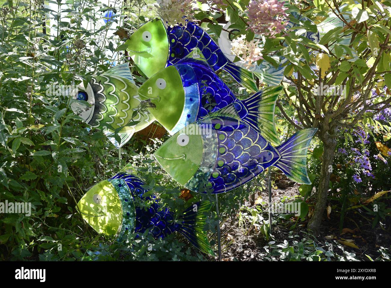 Glass Village Weinfurtner, Arnbruck, Bavarian Forest, fish made of ...