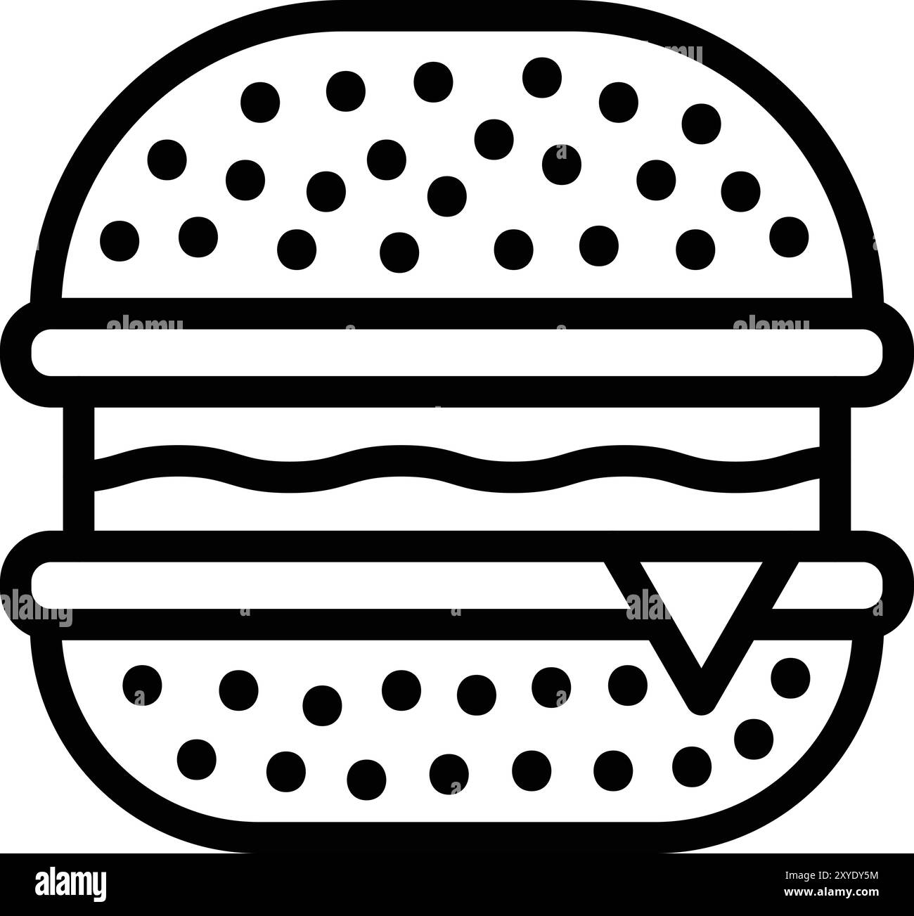 Hamburger Vector Icon Design Illustration Stock Vector Image & Art - Alamy