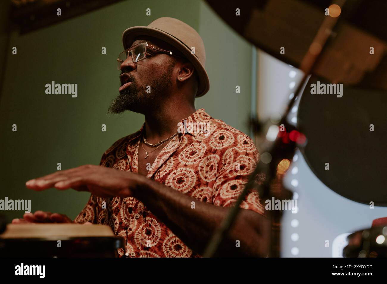 Creative african american man singing hi-res stock photography and ...