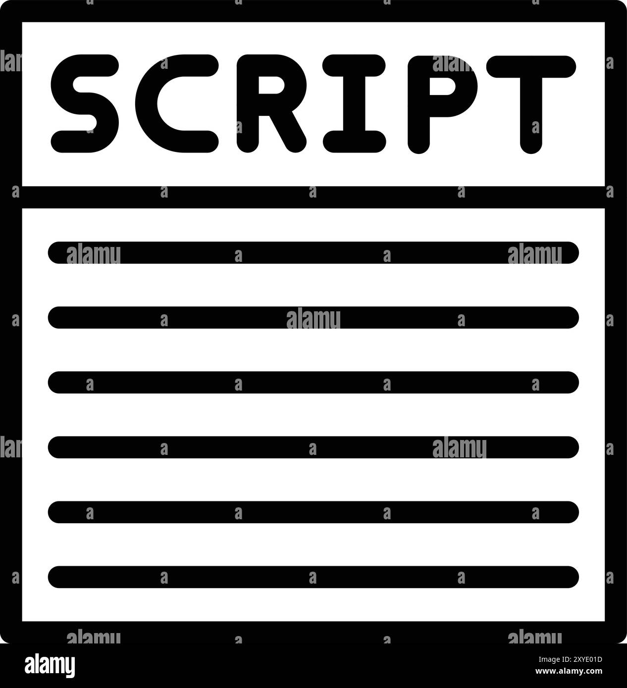 Script Vector Icon Design Illustration Stock Vector Image & Art - Alamy