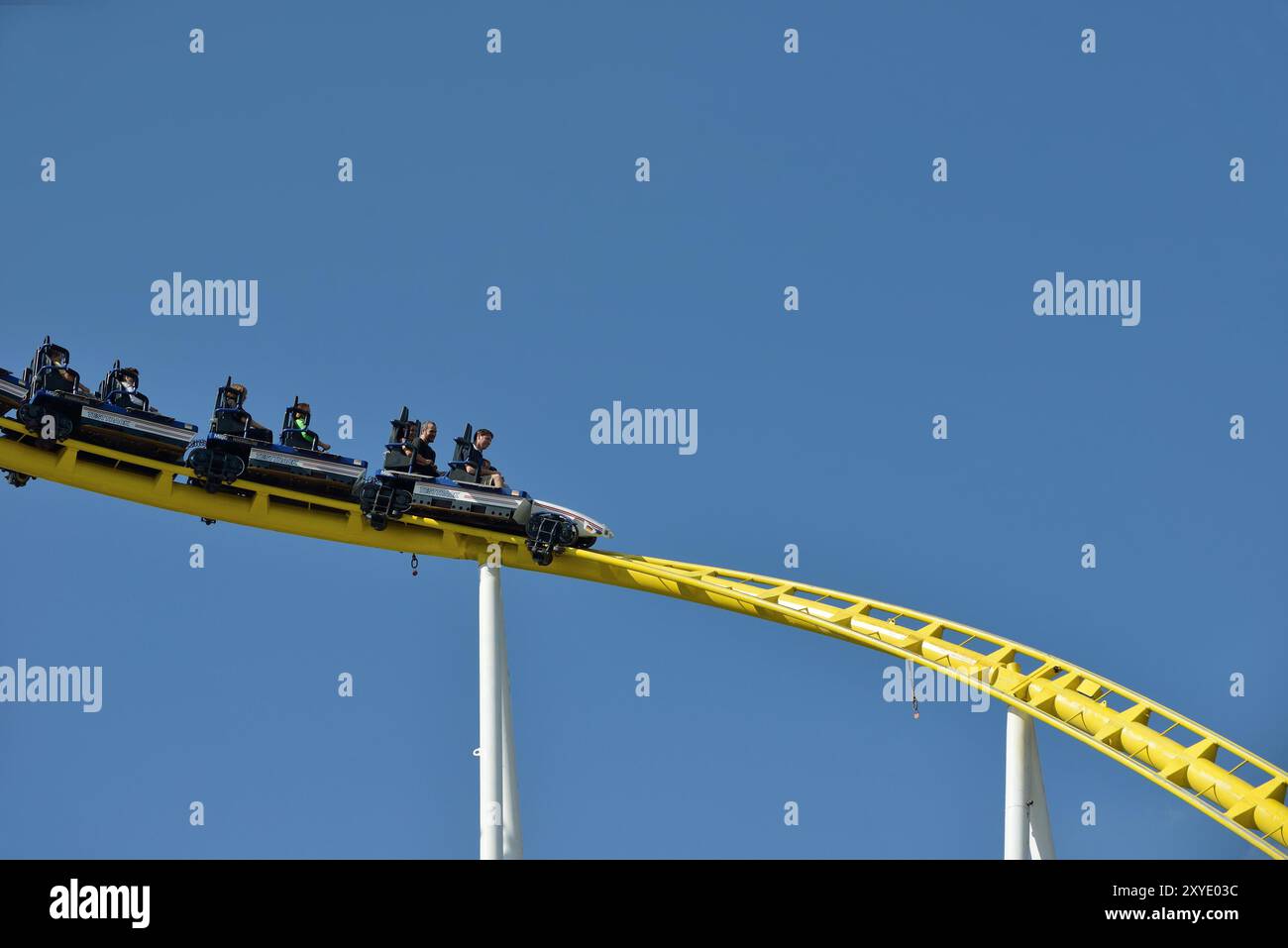 Rollercoaster test ride Stock Photo - Alamy
