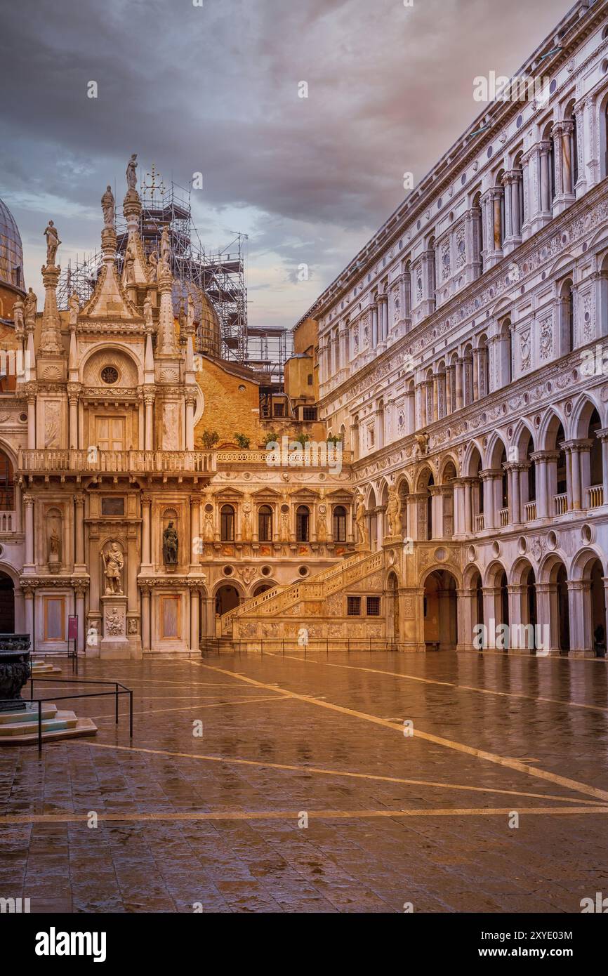 Venice, Italy, Basilica san Marco, view from inside the courtyard at ...